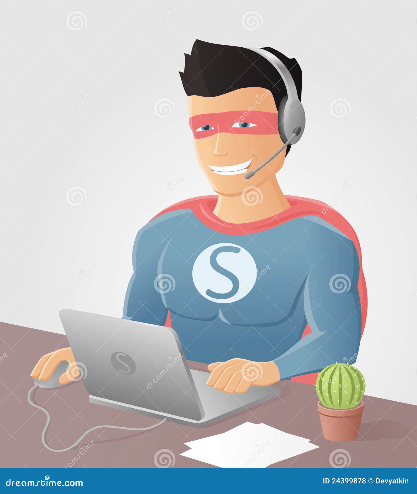Support Hero stock vector. Illustration of young, cartoon - 24399878