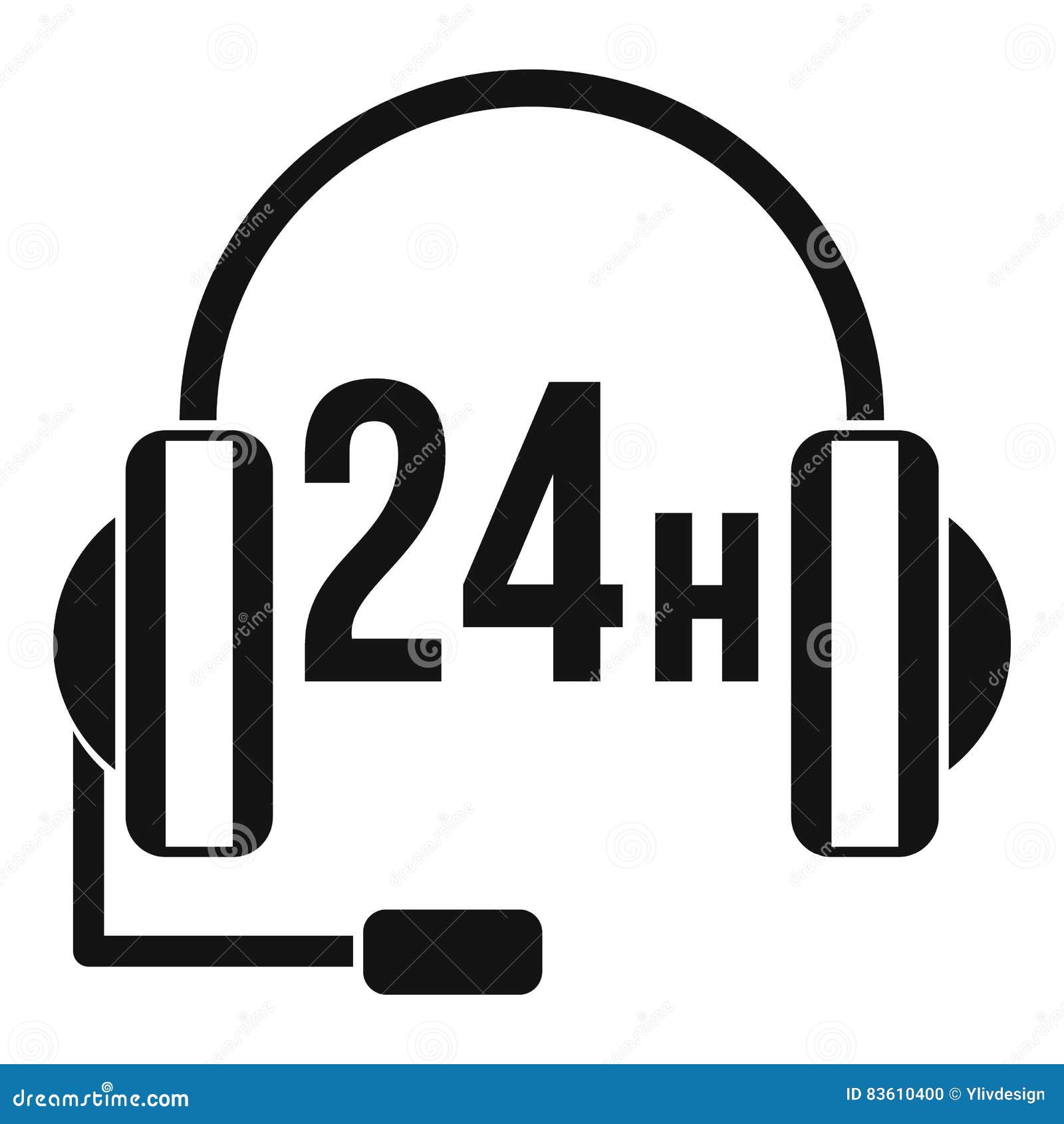 Support 24 Hours Icon, Simple Style Stock Vector - Illustration of ...