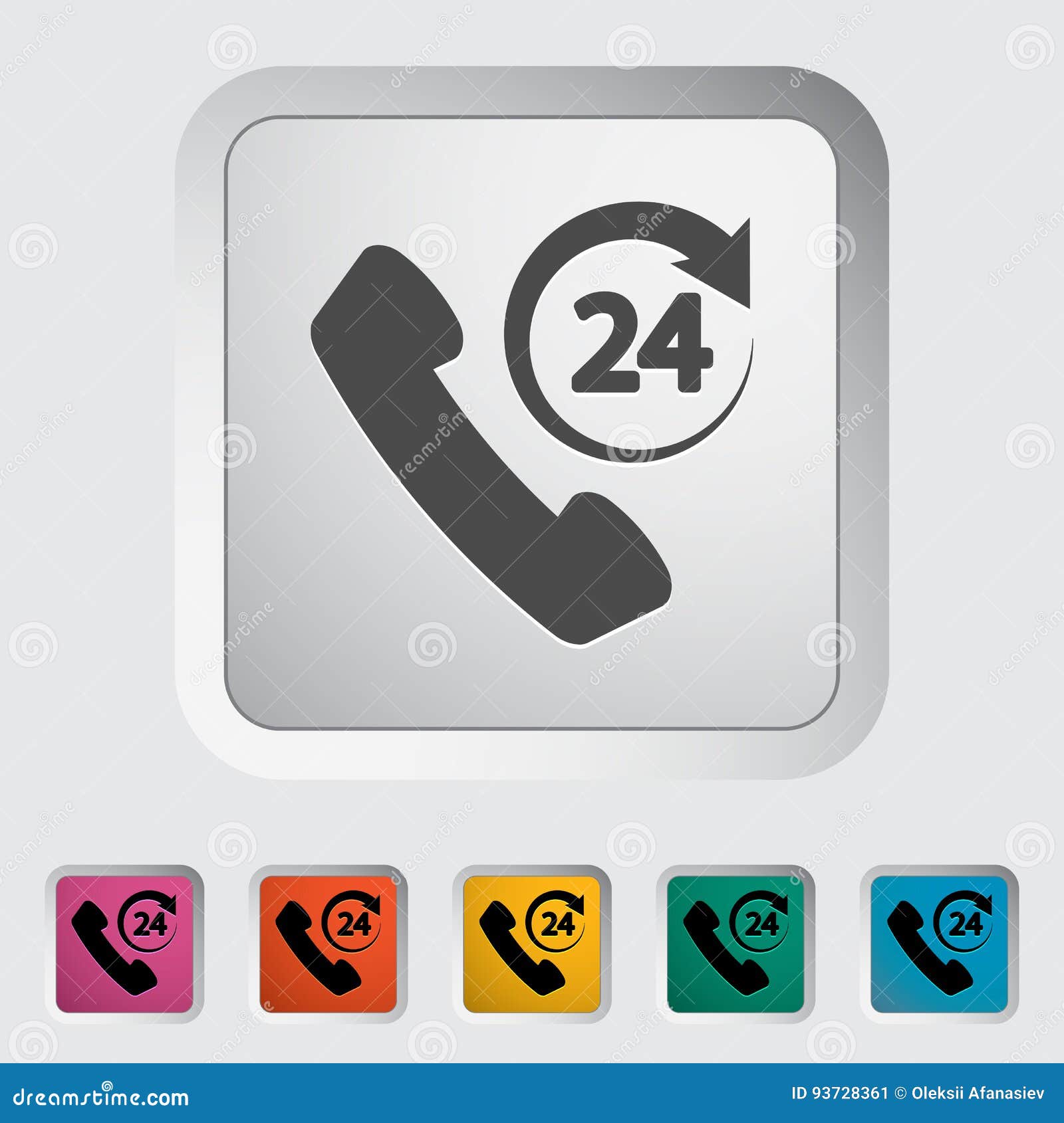 Support 24 hours stock vector. Illustration of icon, representative ...