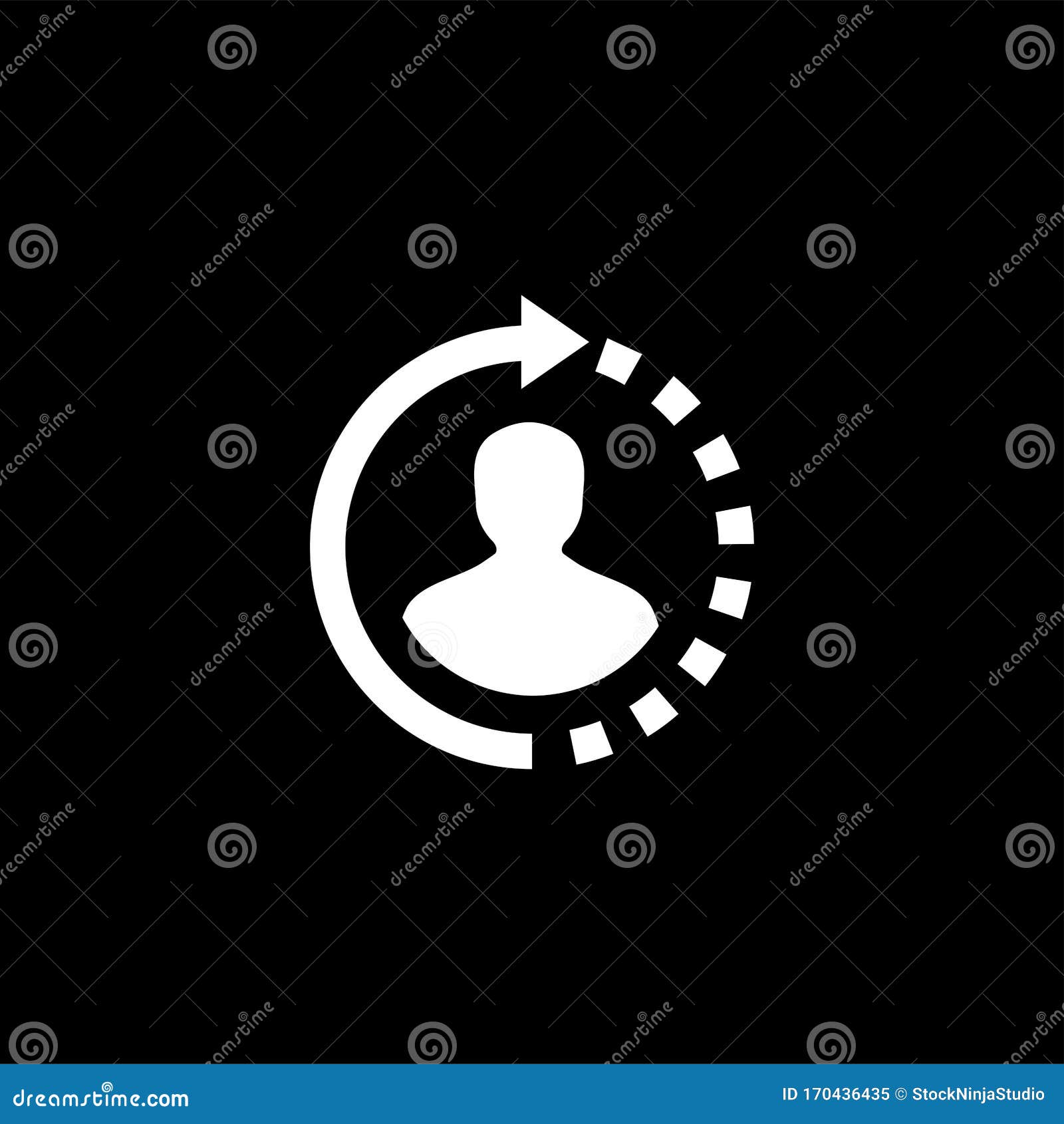 Support Icon on Black Background. Black Flat Style Vector Illustration ...