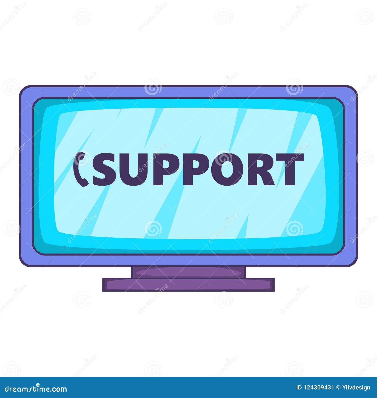 Support Icon, Cartoon Style Stock Illustration - Illustration of gadget ...