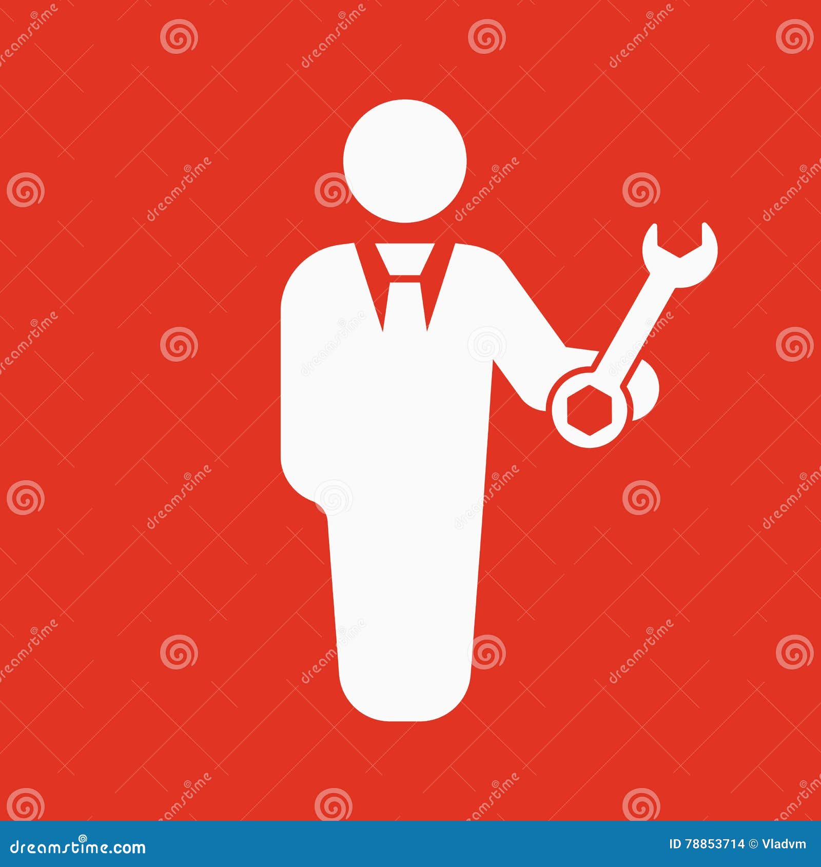 The Support Icon. Engineer and Repair, Technician, Fixing Symbol Stock ...