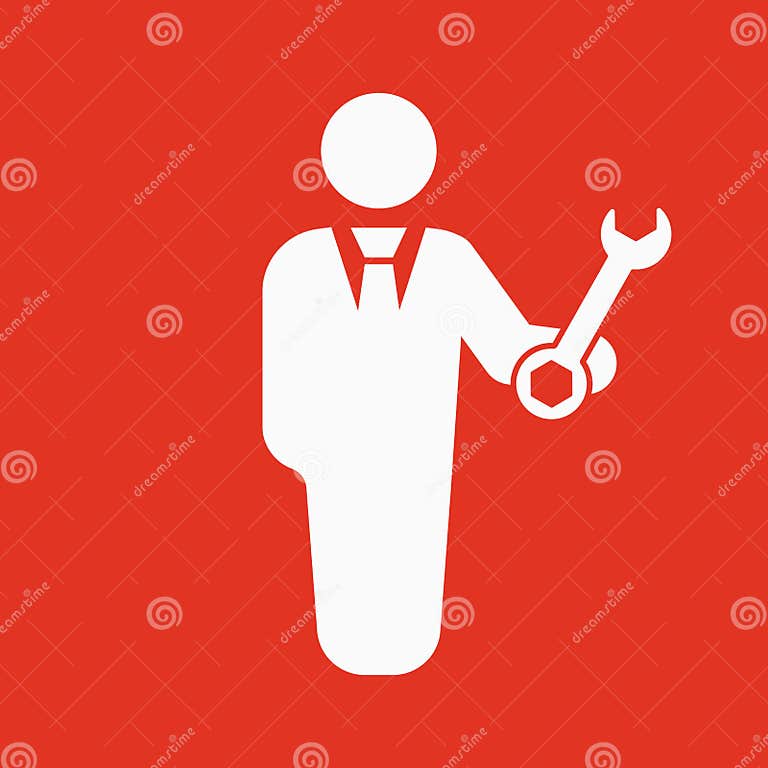 The Support Icon. Engineer and Repair, Technician, Fixing Symbol Stock ...