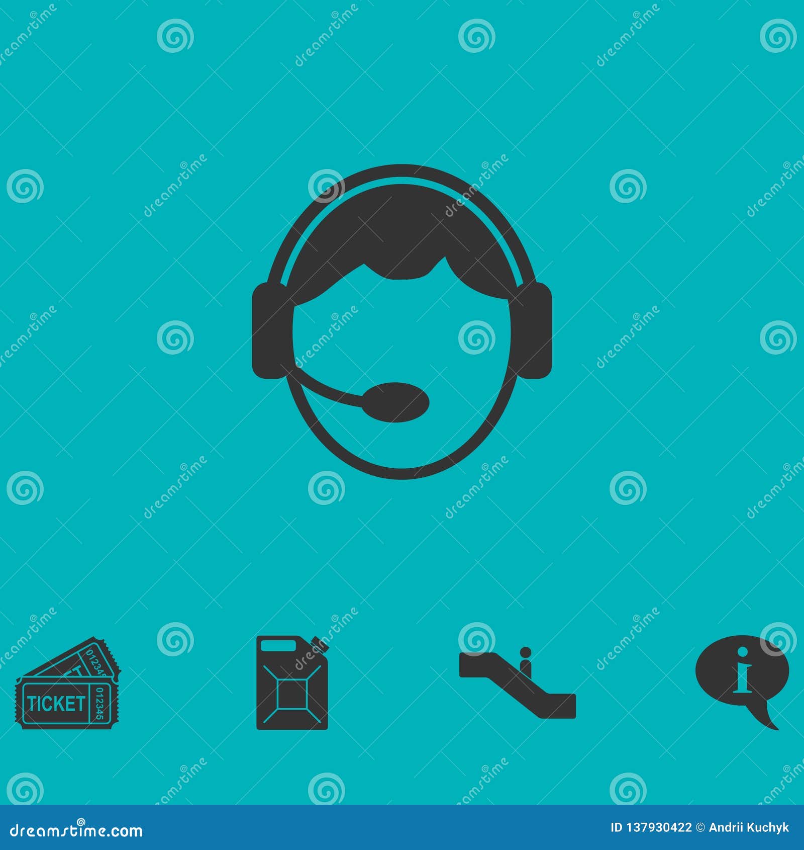Support icon flat stock vector. Illustration of assistance - 137930422