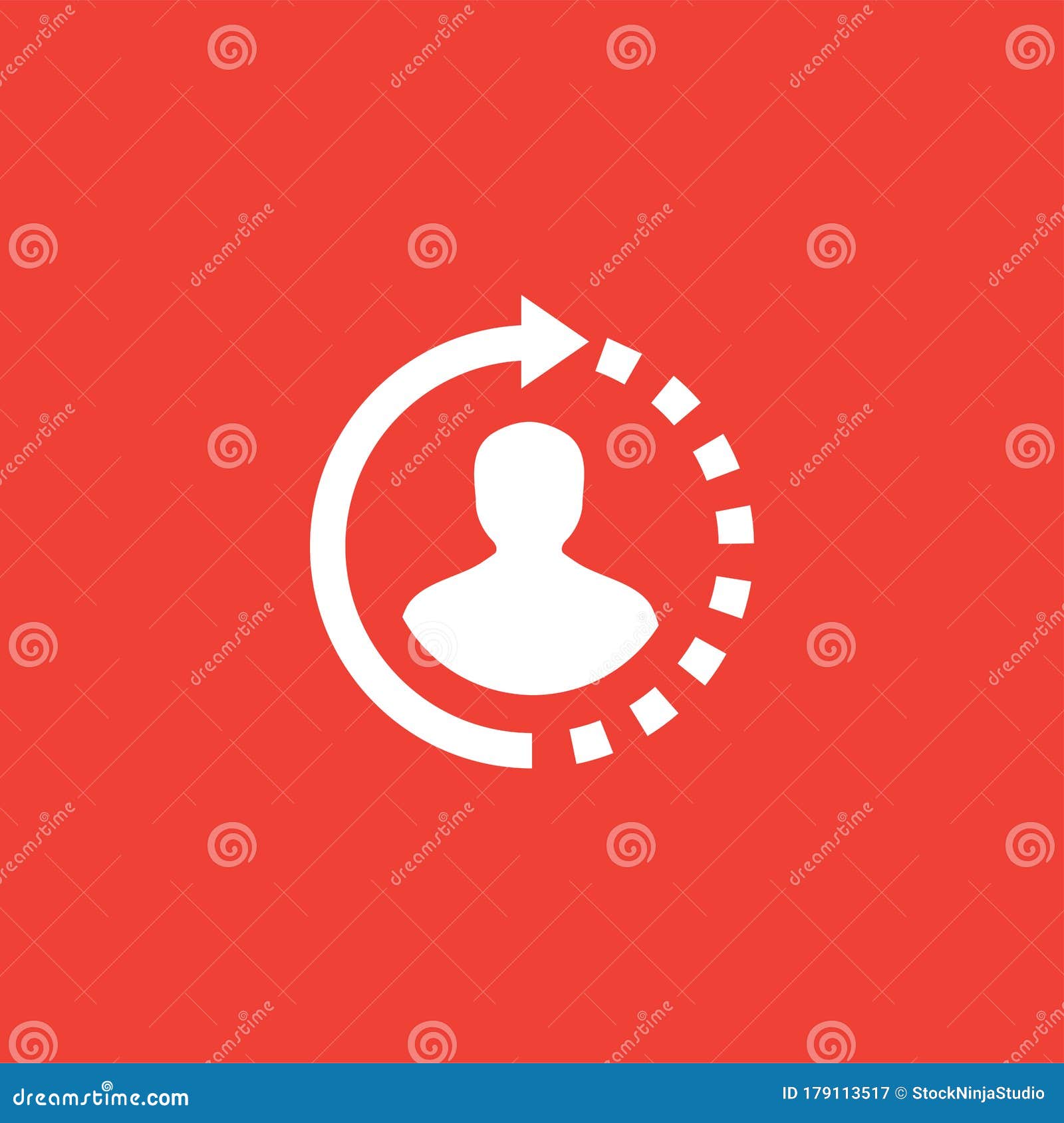 Support Icon on Red Background. Red Flat Style Vector Illustration ...