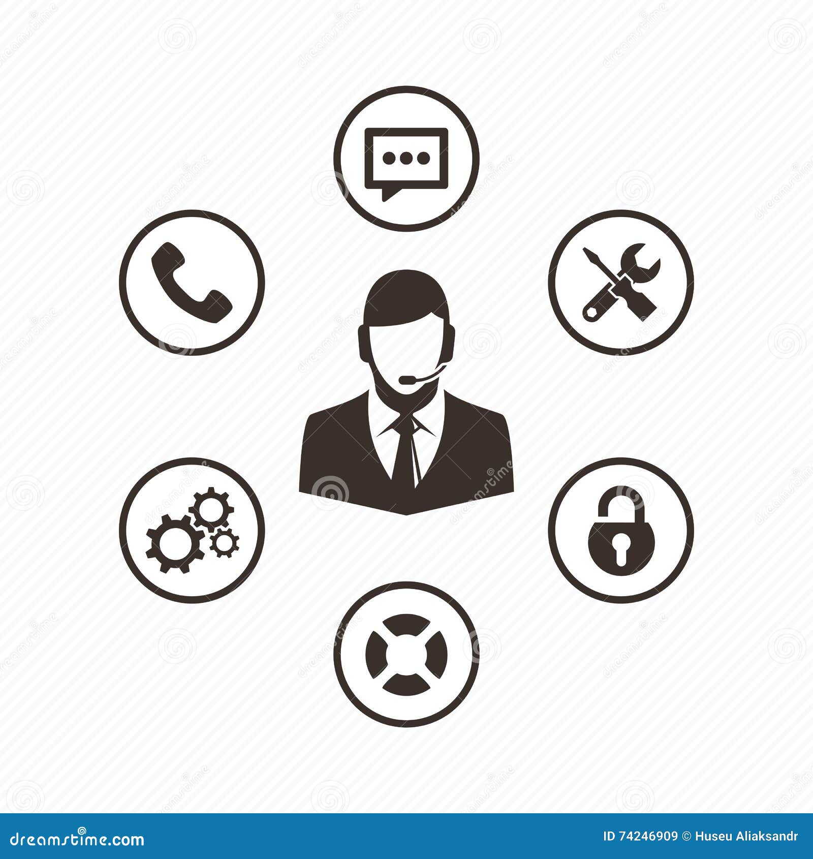 Technical Operator Employee Working With Multiple Computer Monitors ...