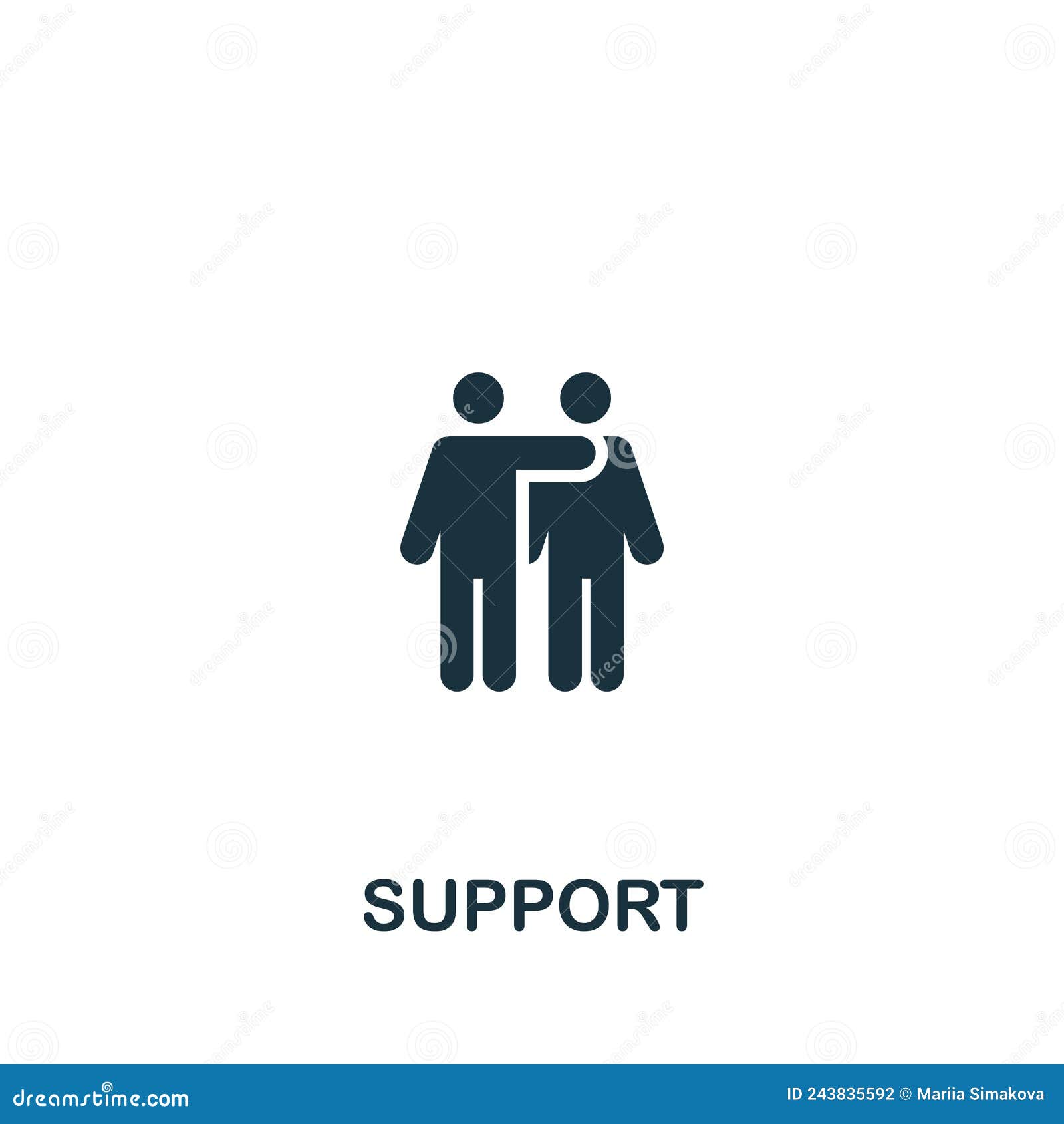 Support Icon. Monochrome Simple Icon for Templates, Web Design and ...