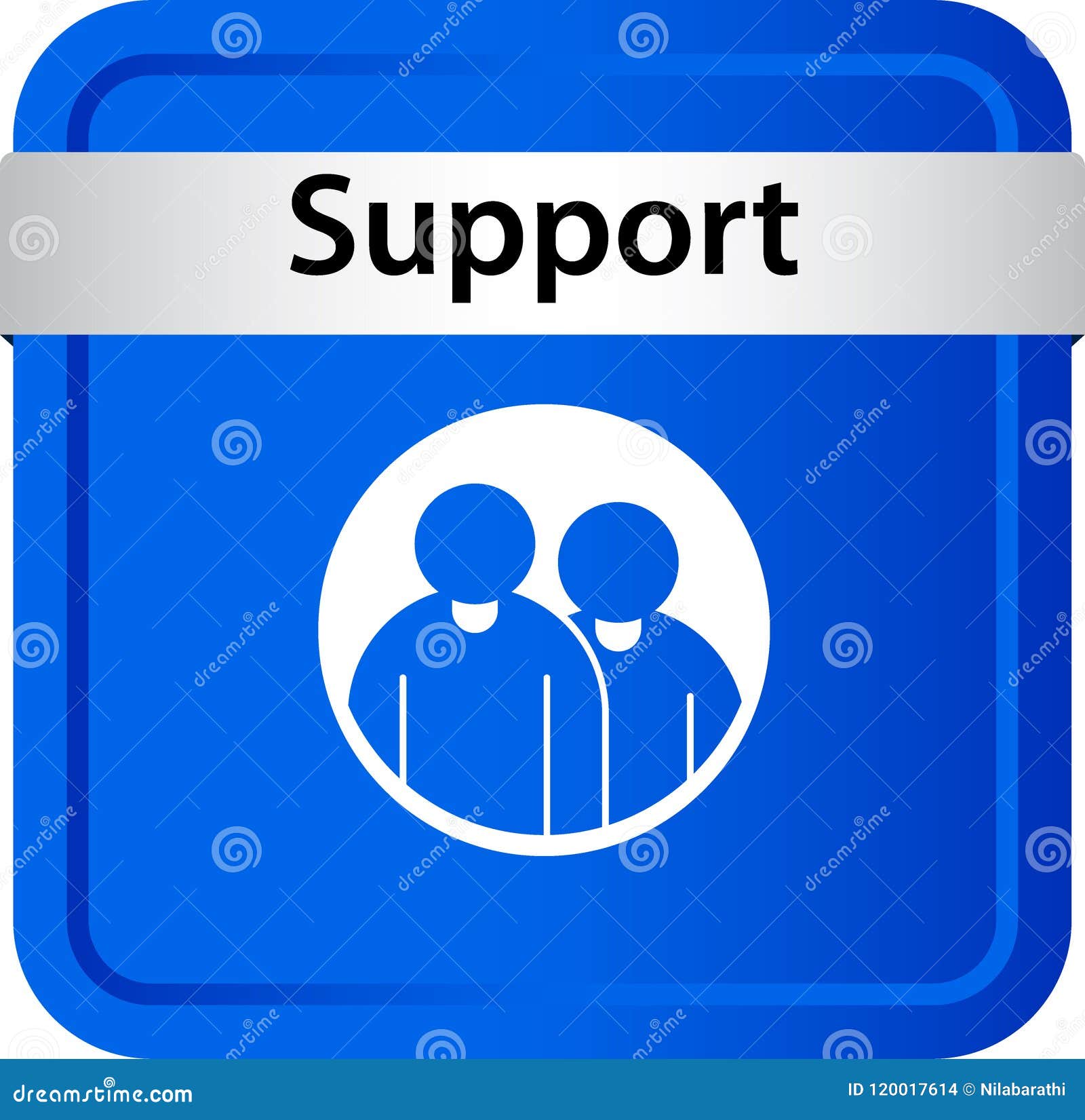 Support icon web button stock illustration. Illustration of button ...