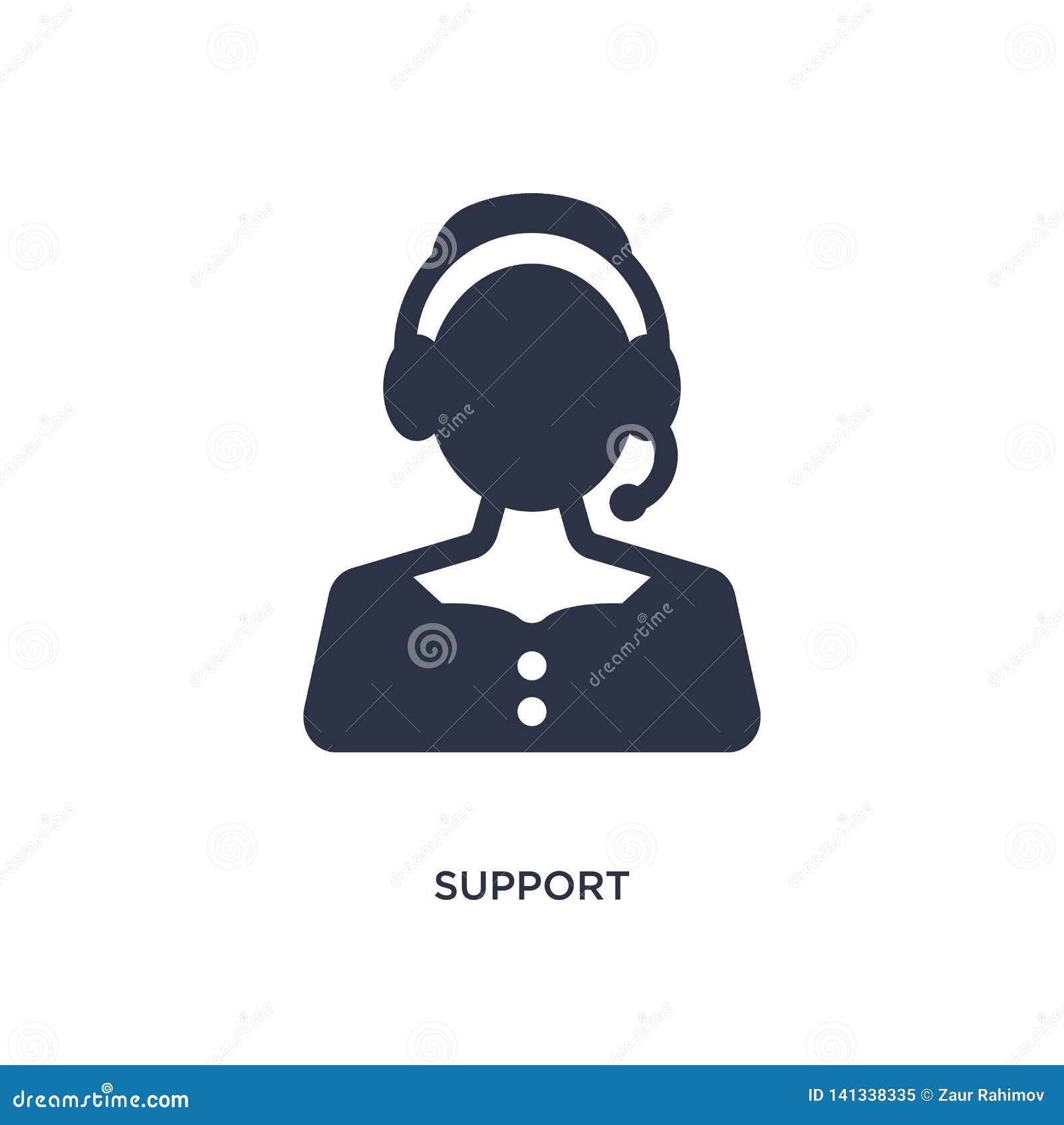 Support Icon On White Background. Simple Element Illustration From ...