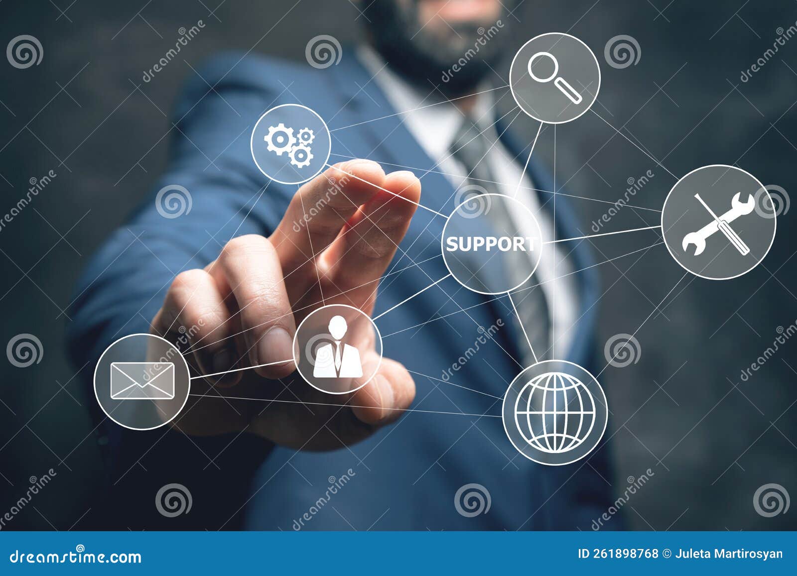 Support and icons stock photo. Image of application - 261898768