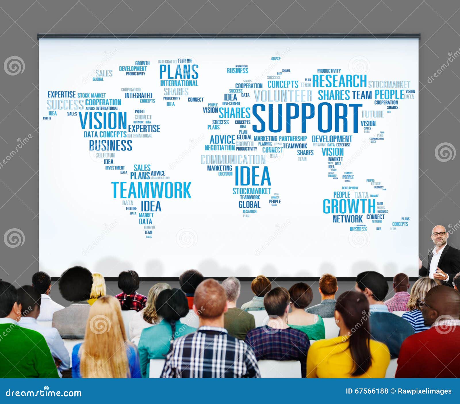 Support Idea Plans Vision Business Growth Global Concept Stock Photo ...