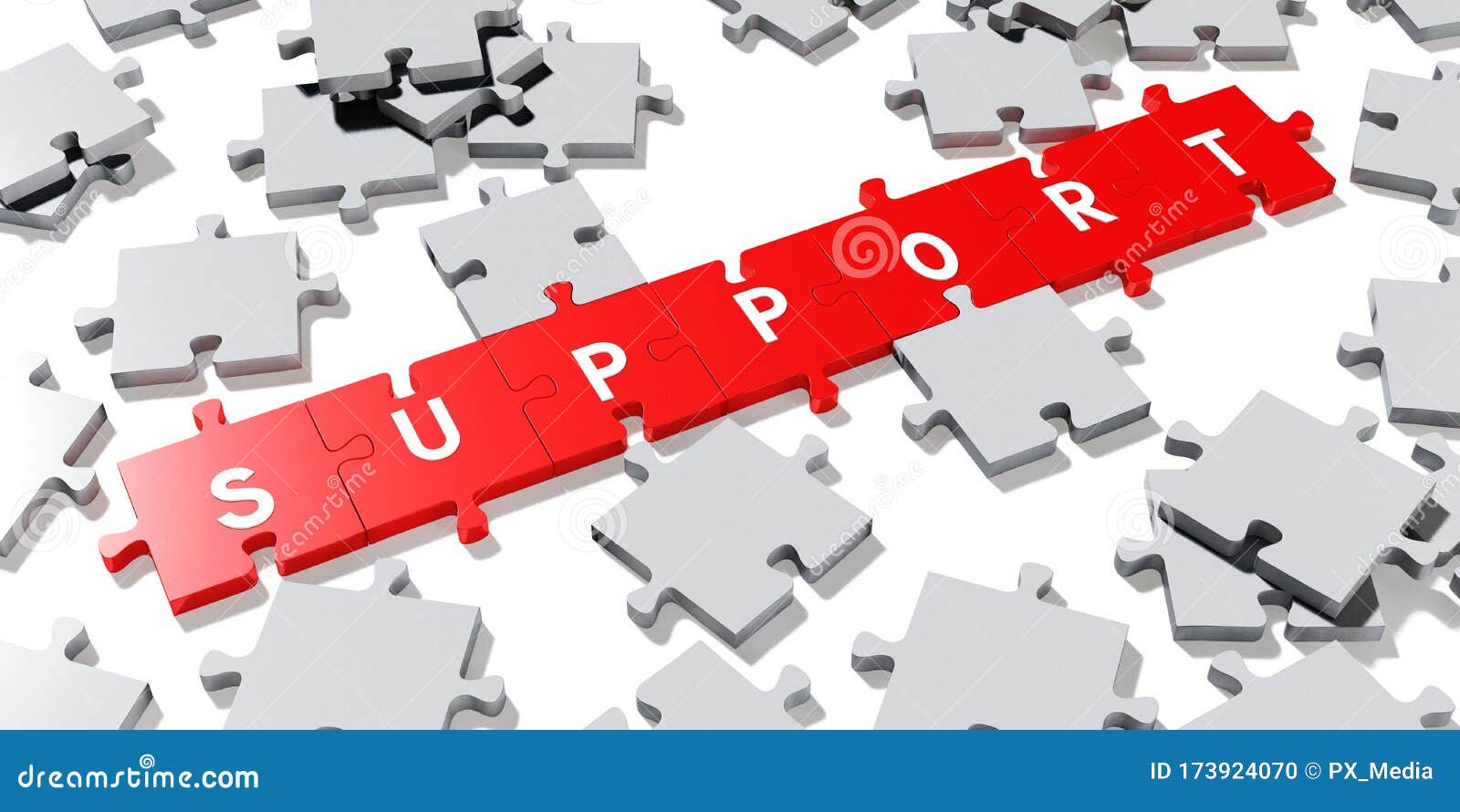 Support - Jigsaw Puzzles Concept Stock Illustration - Illustration of ...