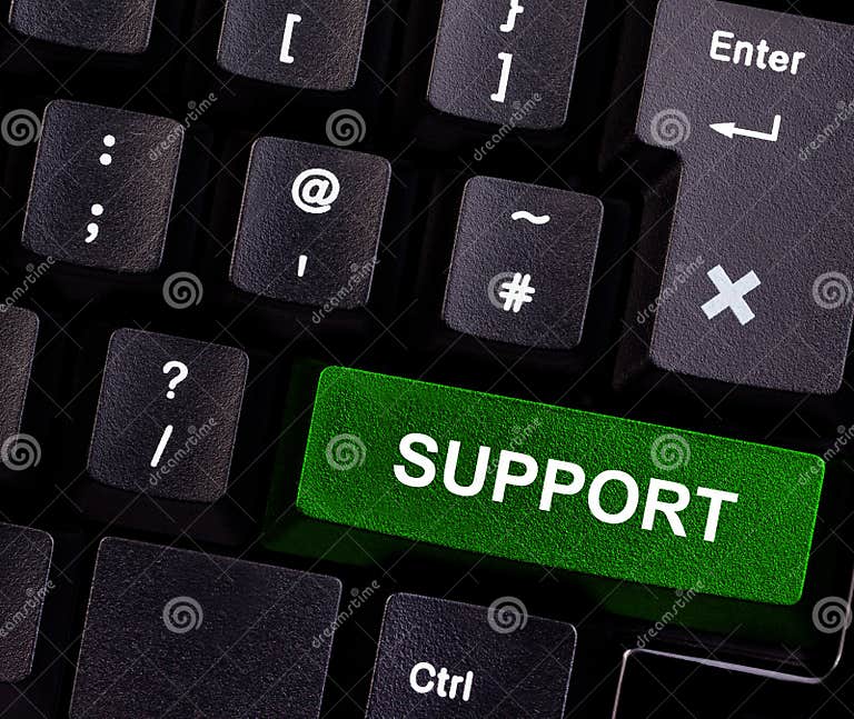 Support on keyboard stock image. Image of design, helpdesk - 18514631