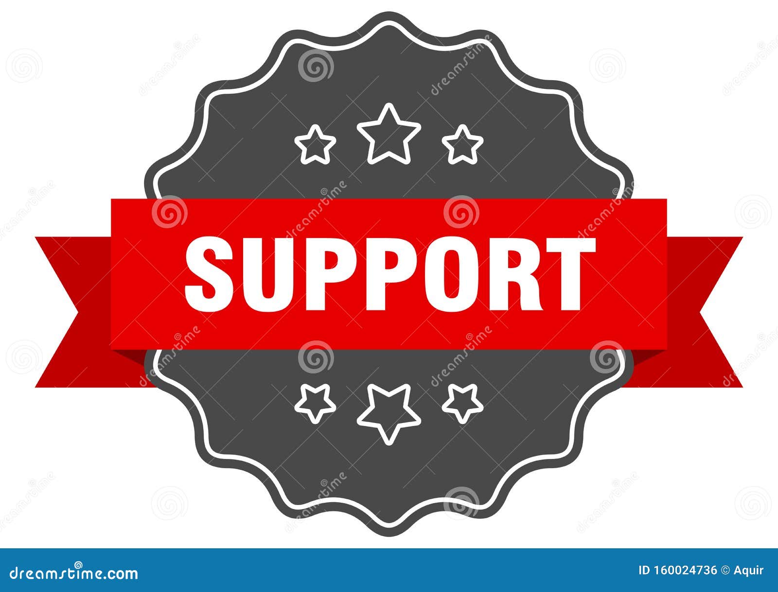 Support label stock vector. Illustration of circle, isolated - 160024736