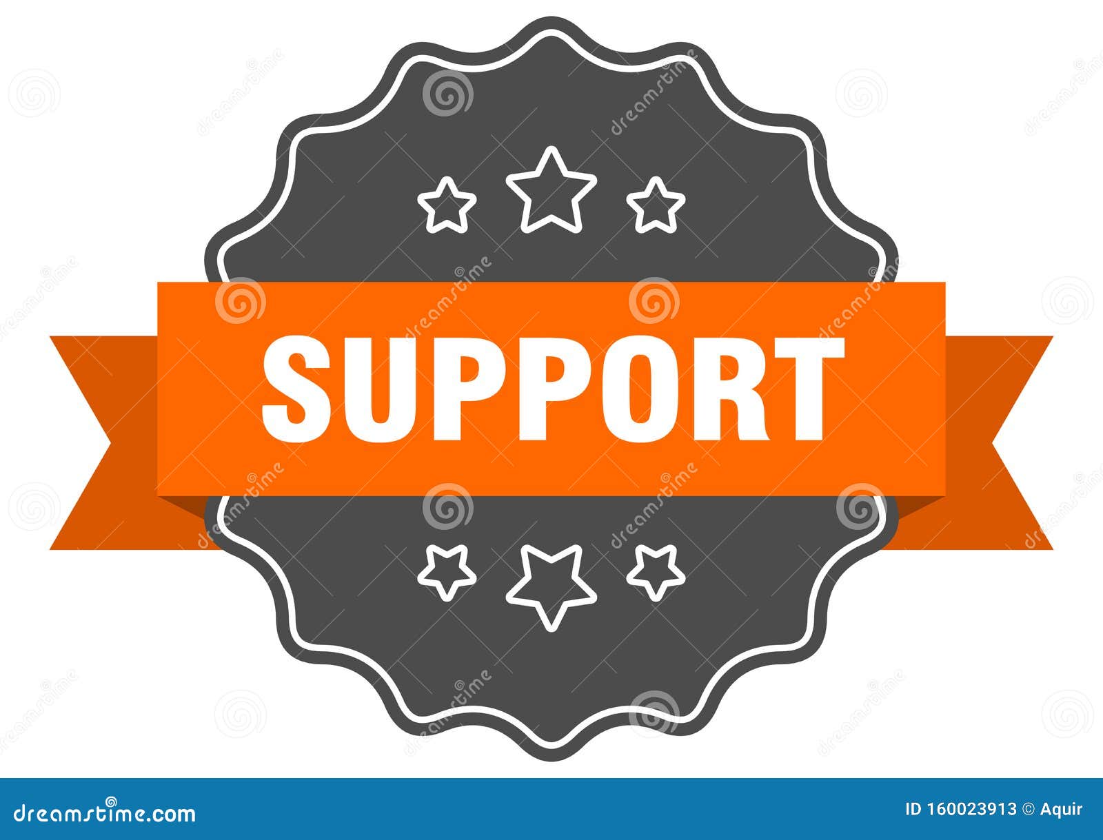 Support label stock vector. Illustration of ribbon, label - 160023913