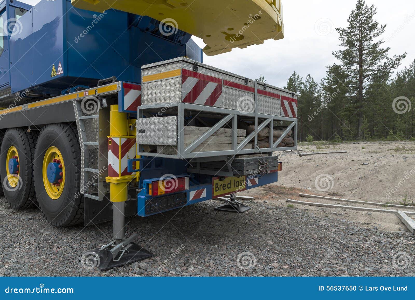 Support Leg and Details on a Crane Stock Photo - Image of boom ...