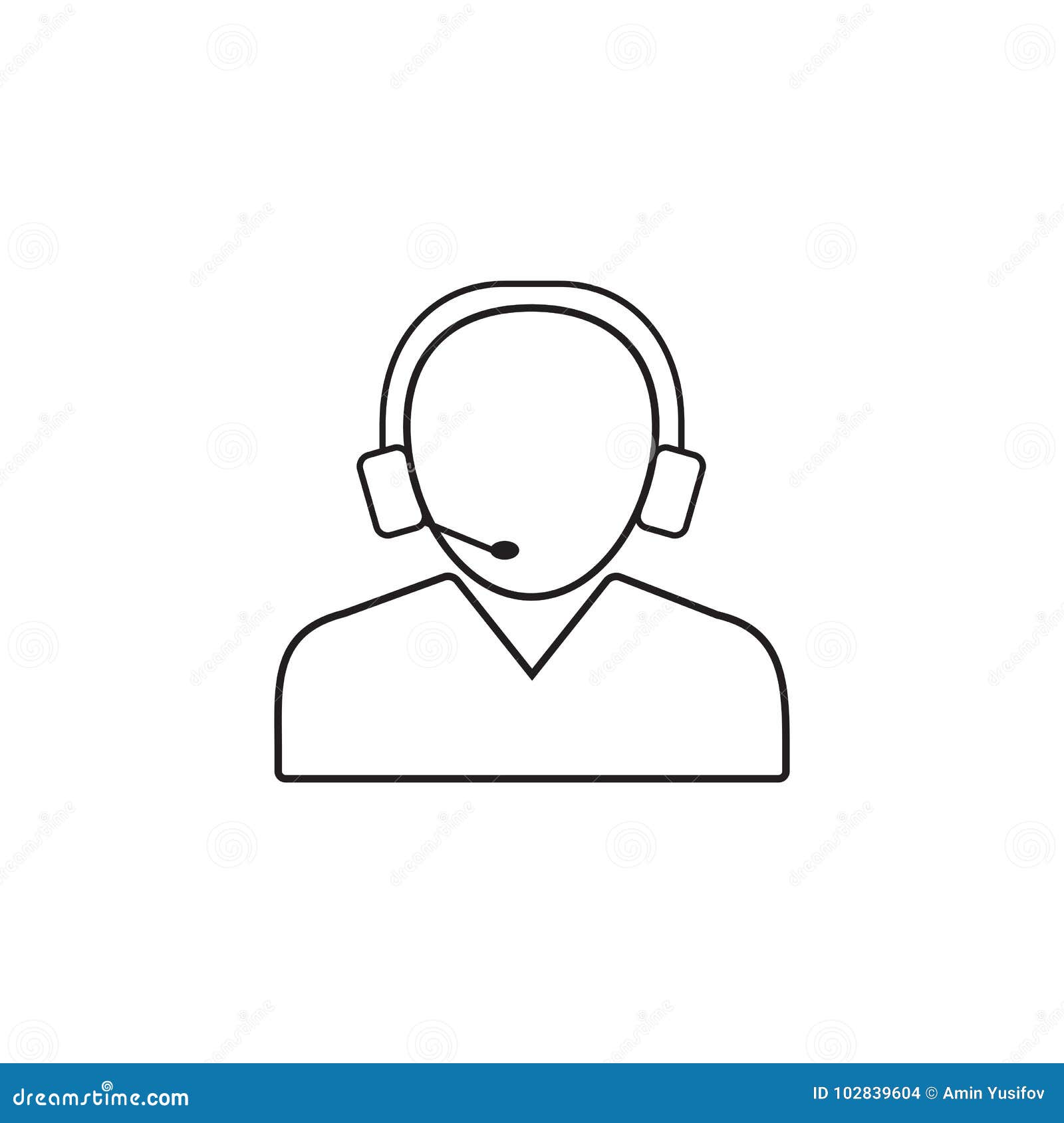 Support Line Icon, Call Center Outline and Solid Vector Sign, Li Stock ...