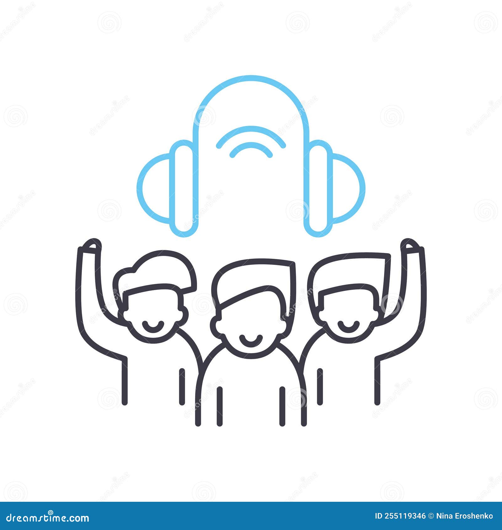 Support Line Icon, Outline Symbol, Vector Illustration, Concept Sign ...