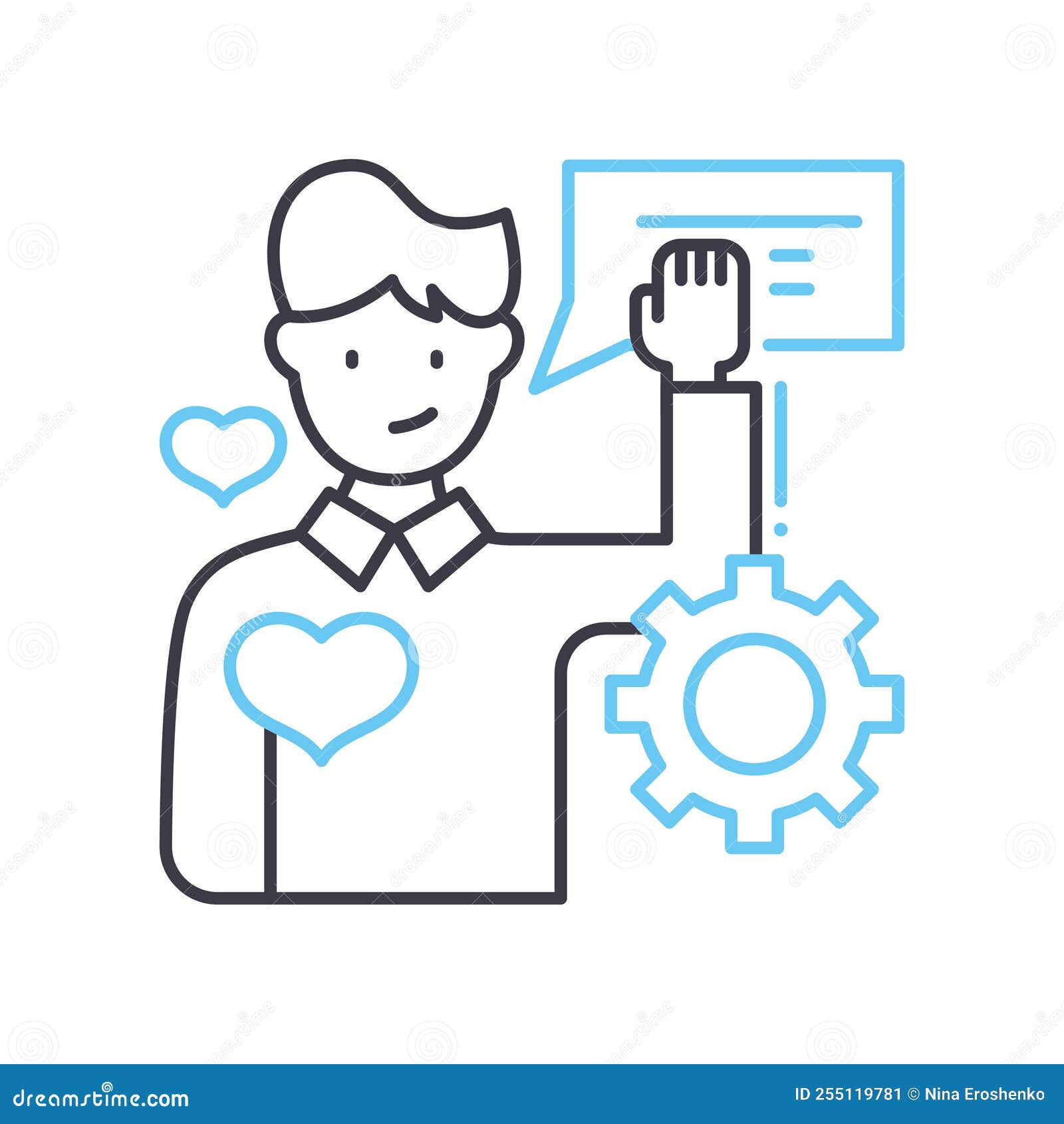 Support Line Icon, Outline Symbol, Vector Illustration, Concept Sign ...