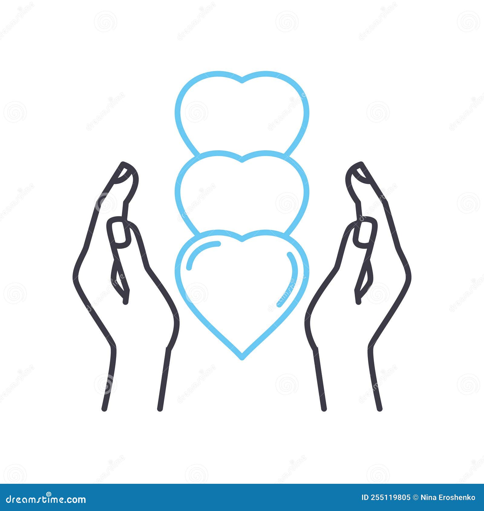 Support Line Icon, Outline Symbol, Vector Illustration, Concept Sign ...