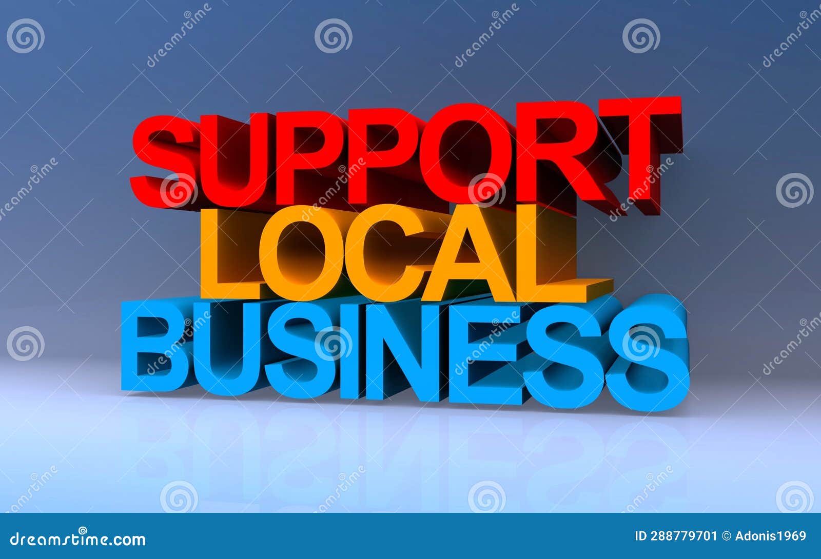 Support Local Business on Blue Stock Image - Image of local, economy ...