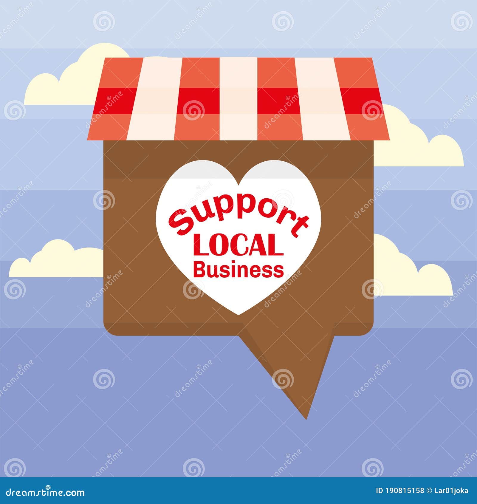 Support local shop small stock vector. Illustration of price - 190815158