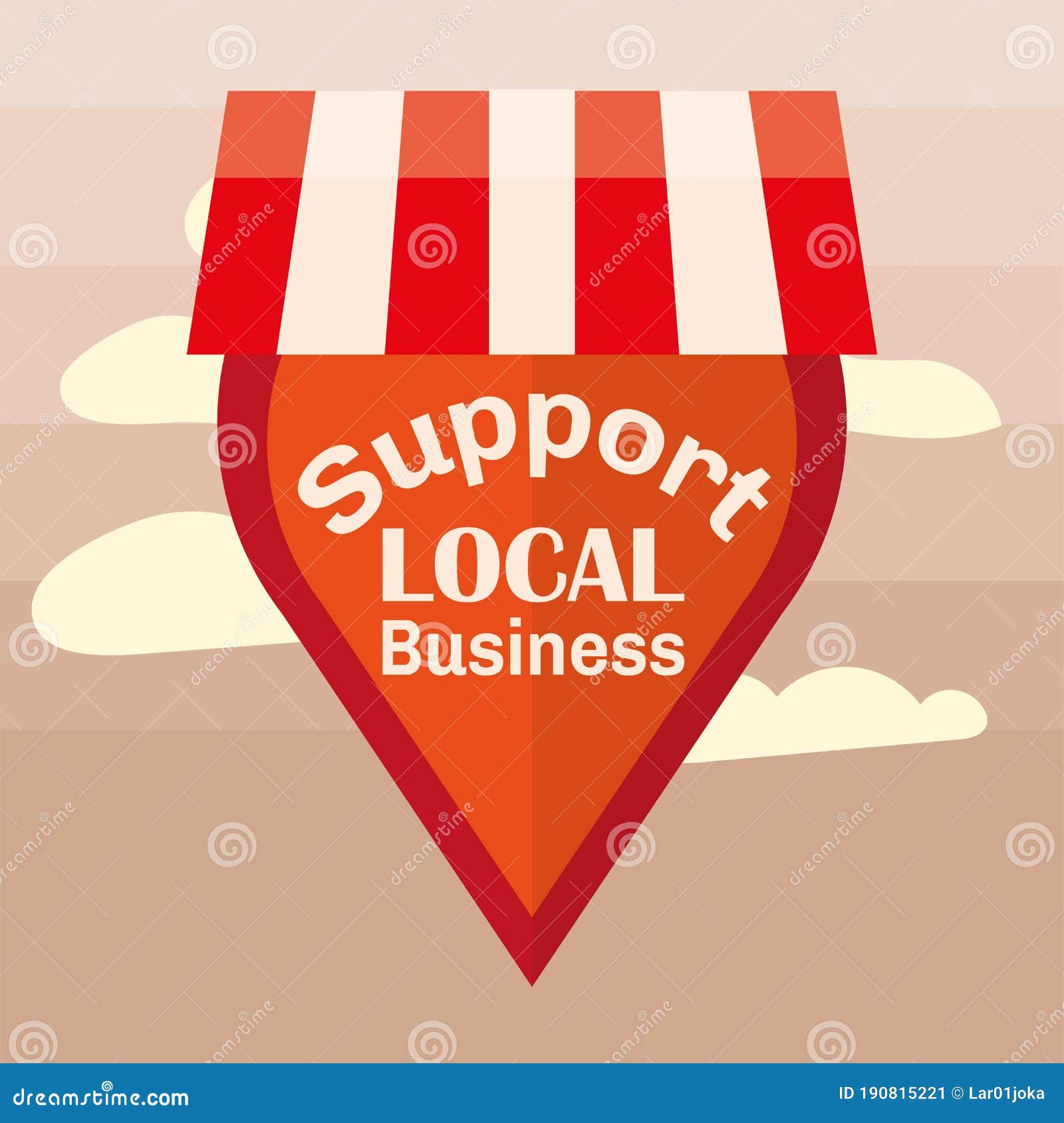 Support local shop small stock vector. Illustration of vector - 190815221