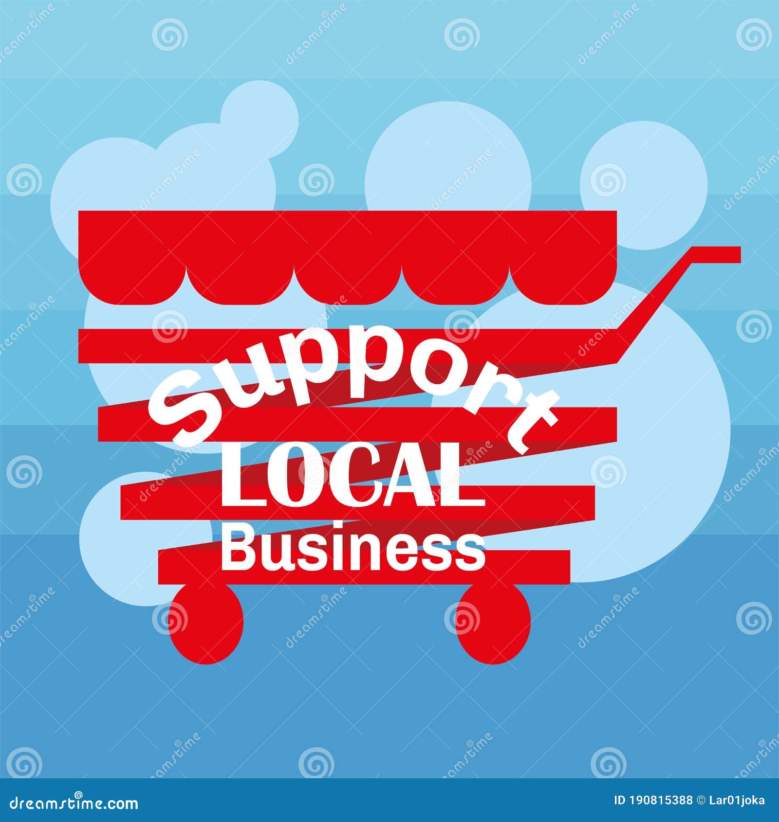 Support local shop small stock vector. Illustration of retailer - 190815388
