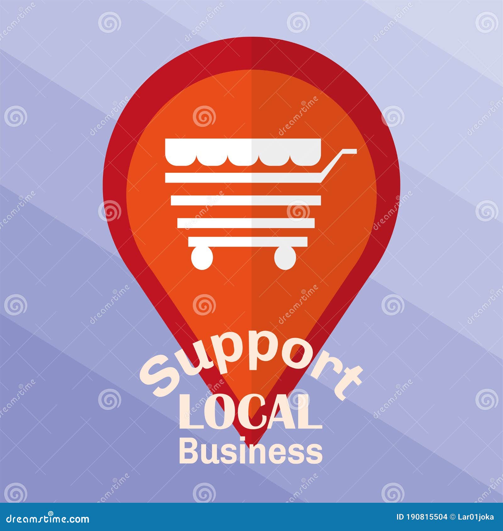 Support local shop small stock vector. Illustration of small - 190815504