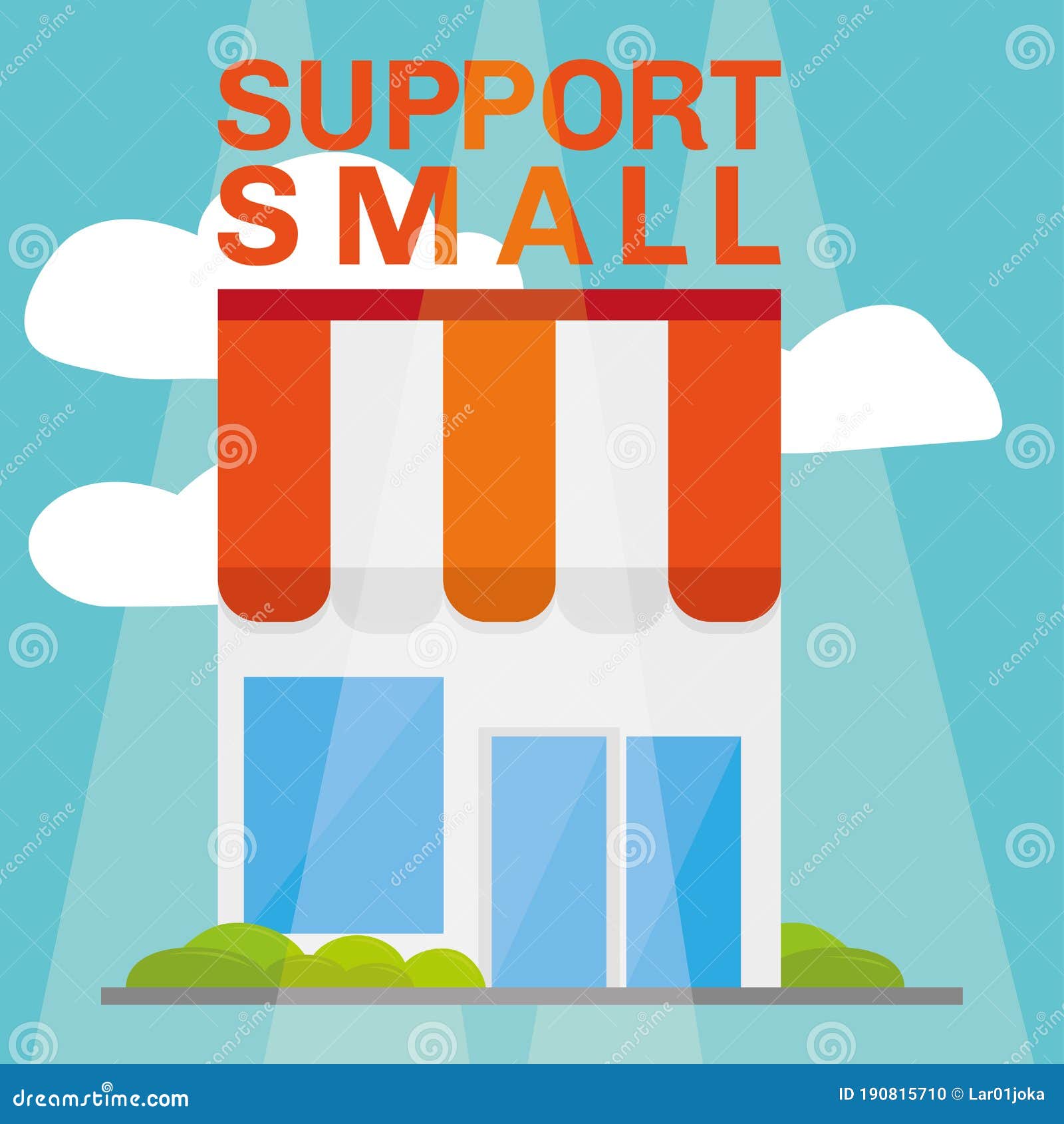 Support local shop small stock vector. Illustration of local - 190815710