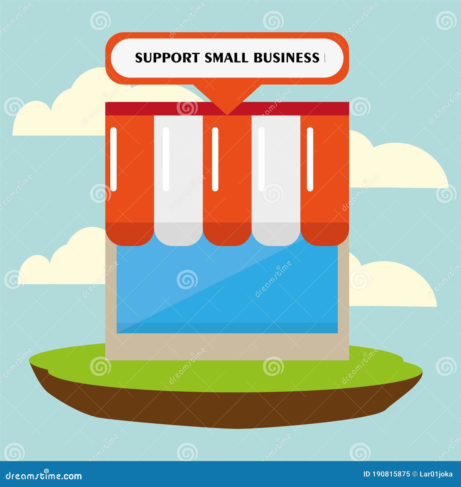 Support local shop small stock vector. Illustration of retailer - 190815875