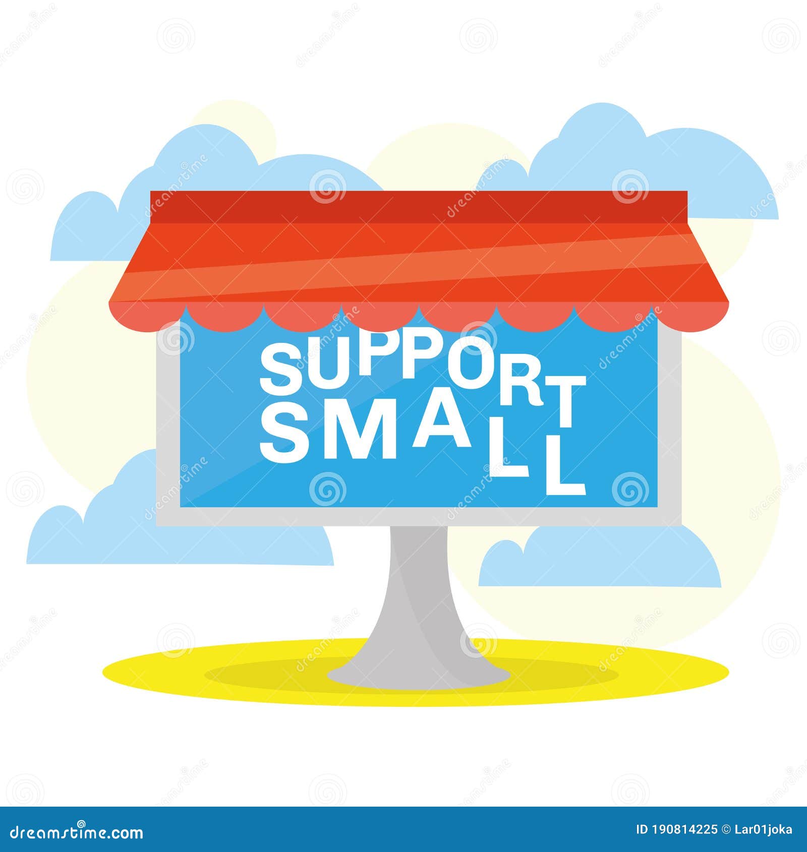 Support local shop small stock vector. Illustration of business - 190814225