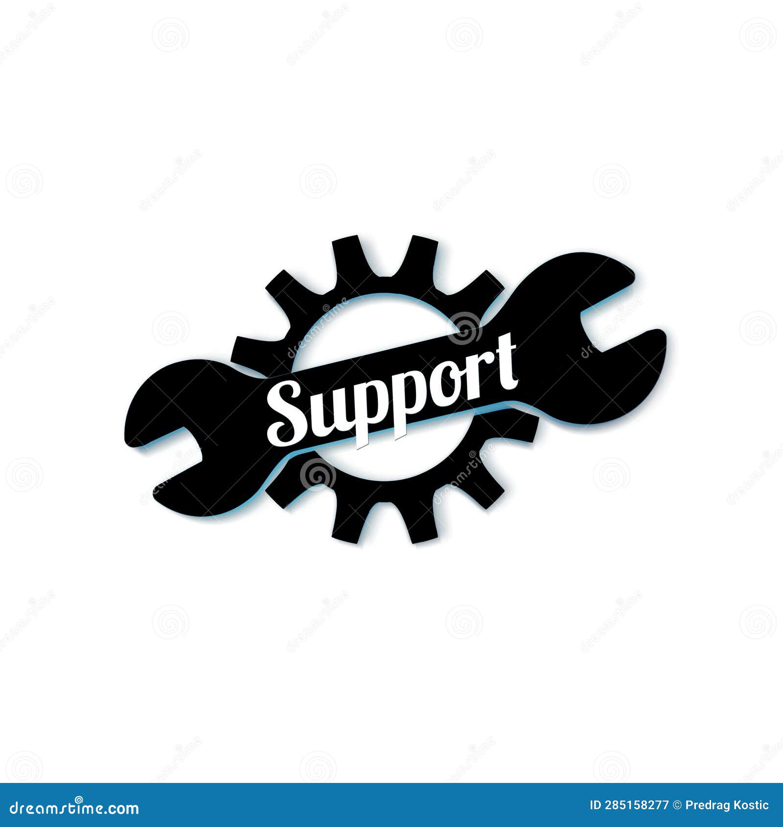 Support logo stock illustration. Illustration of logo - 285158277
