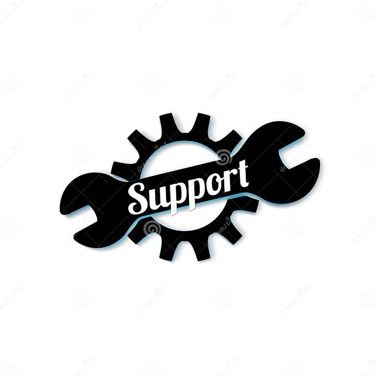 Support logo stock illustration. Illustration of logo - 285158277