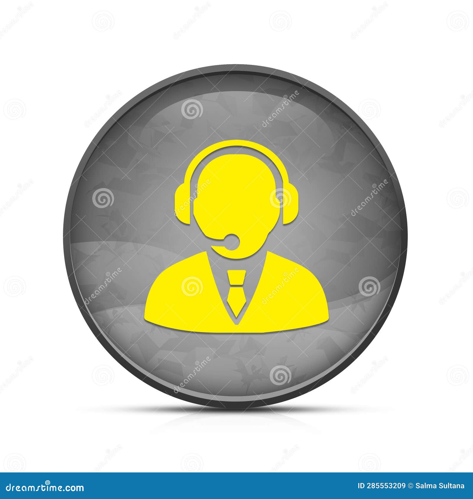 Support Manager Icon on Classy Splash Black Round Button Illustration ...