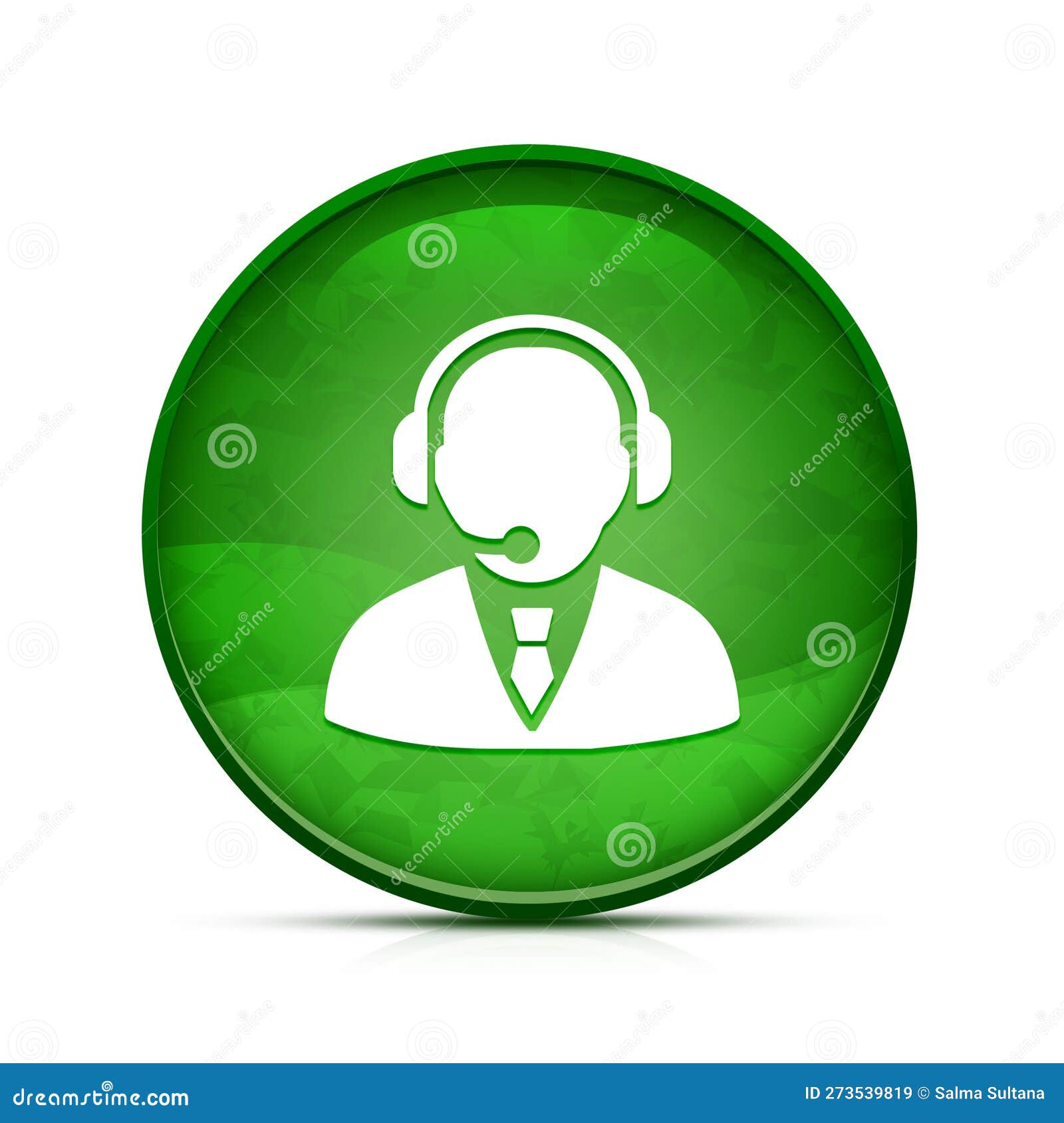 Support Manager Icon on Classy Splash Green Round Button Illustration ...