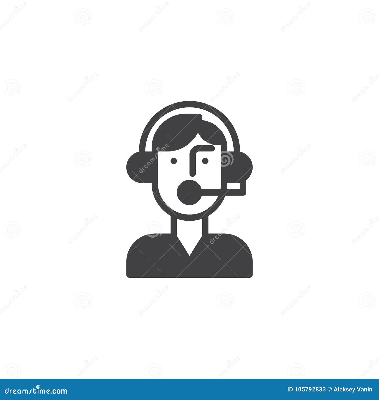 Support Manager Operator Icon Vector Stock Vector - Illustration of ...