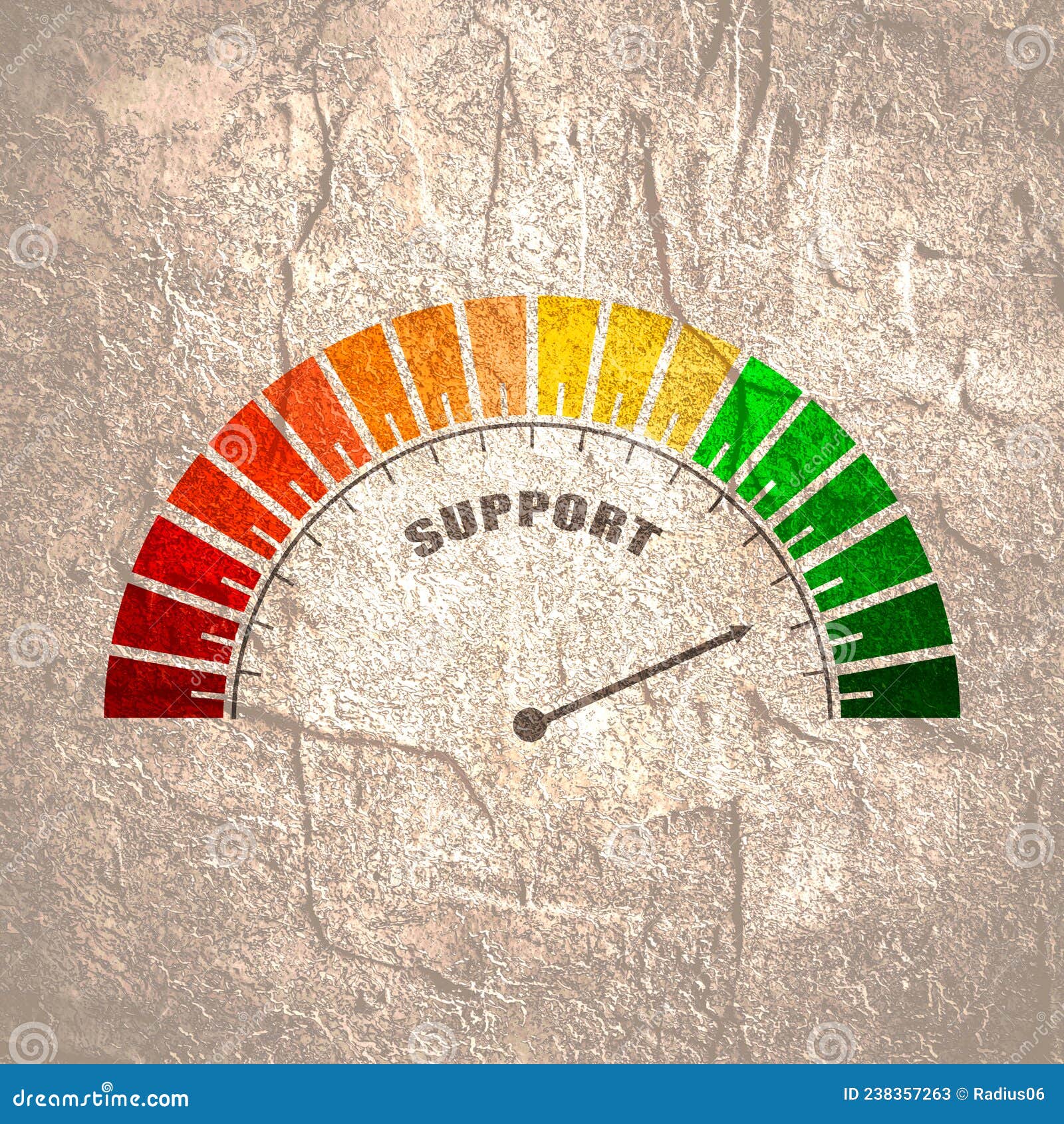 Support Measuring Device with Arrow and Scale. Stock Illustration ...