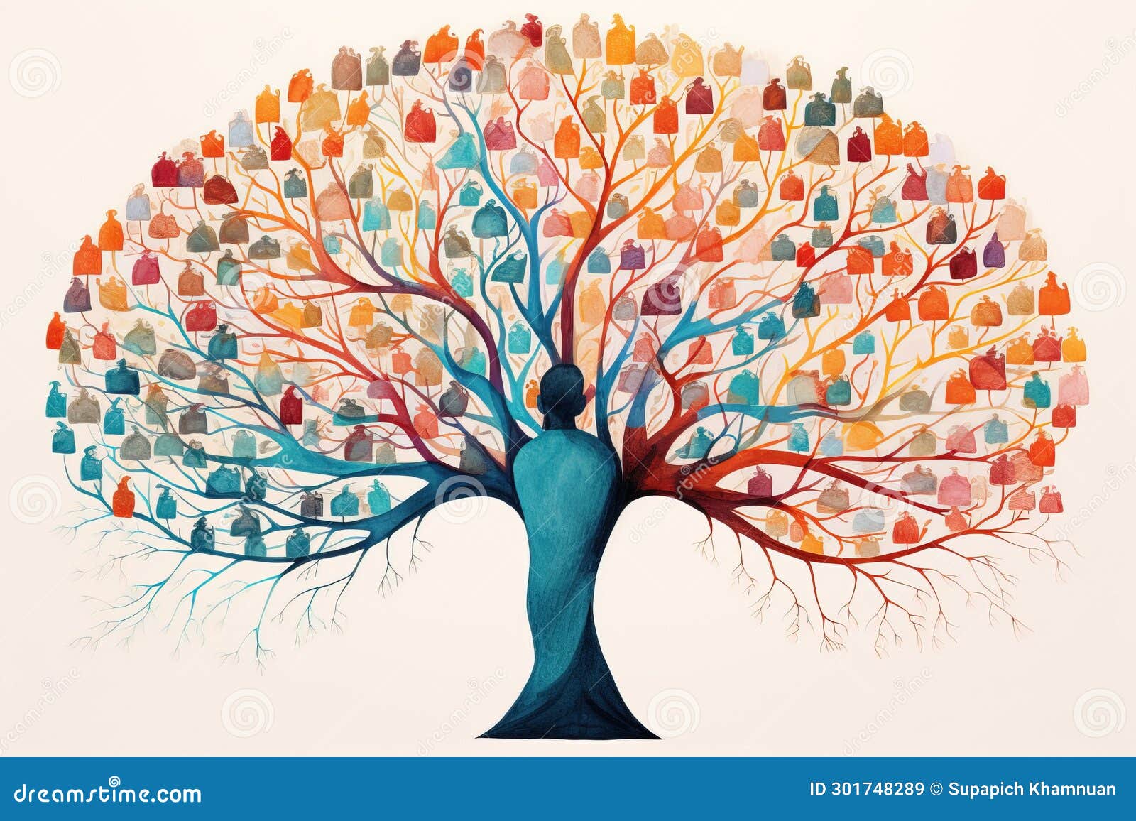 Support Networks Stand by those Battling Cancer Stock Illustration ...