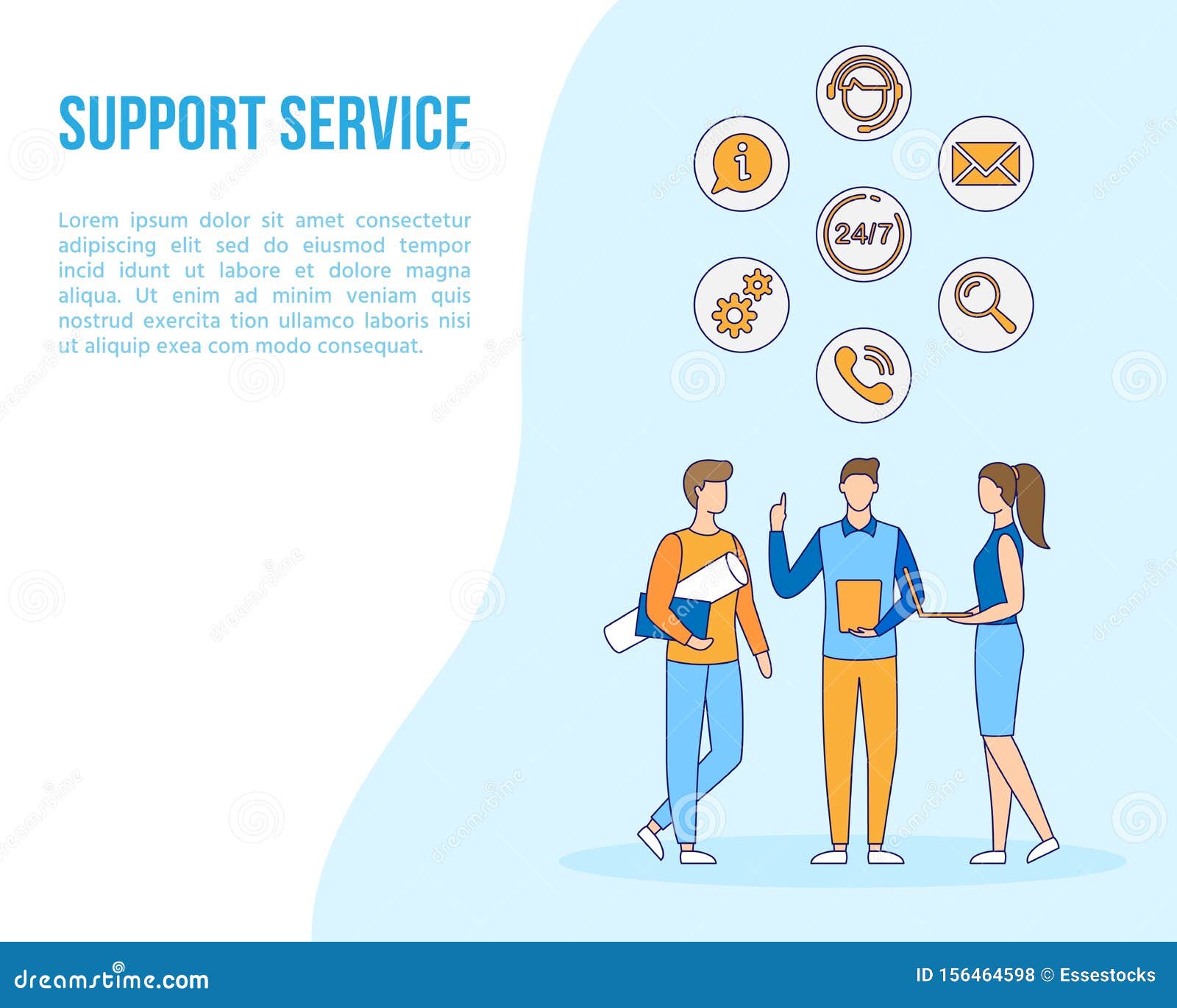 Support Office Web Call Help People Filled Vector Stock Vector ...