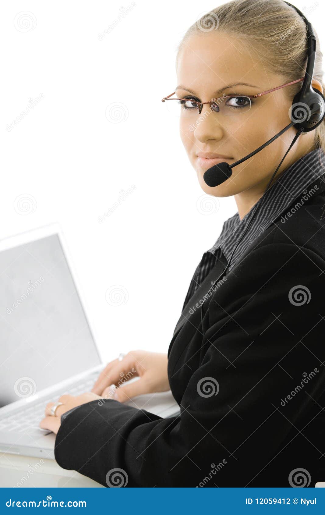 It-support Operator in Headset Stock Photo - Image of face ...