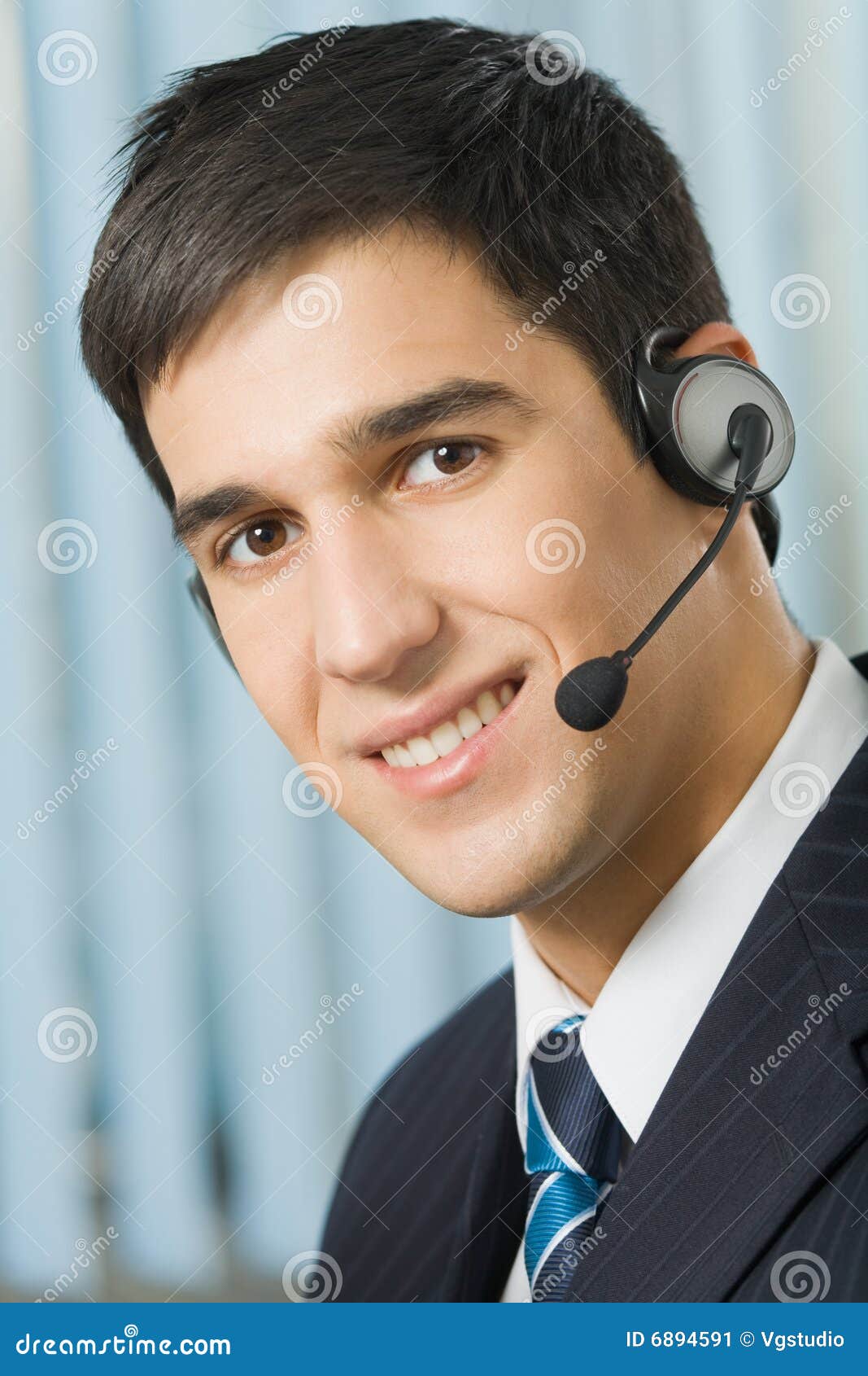 Support Operator in Headset Stock Image - Image of businesspeople ...