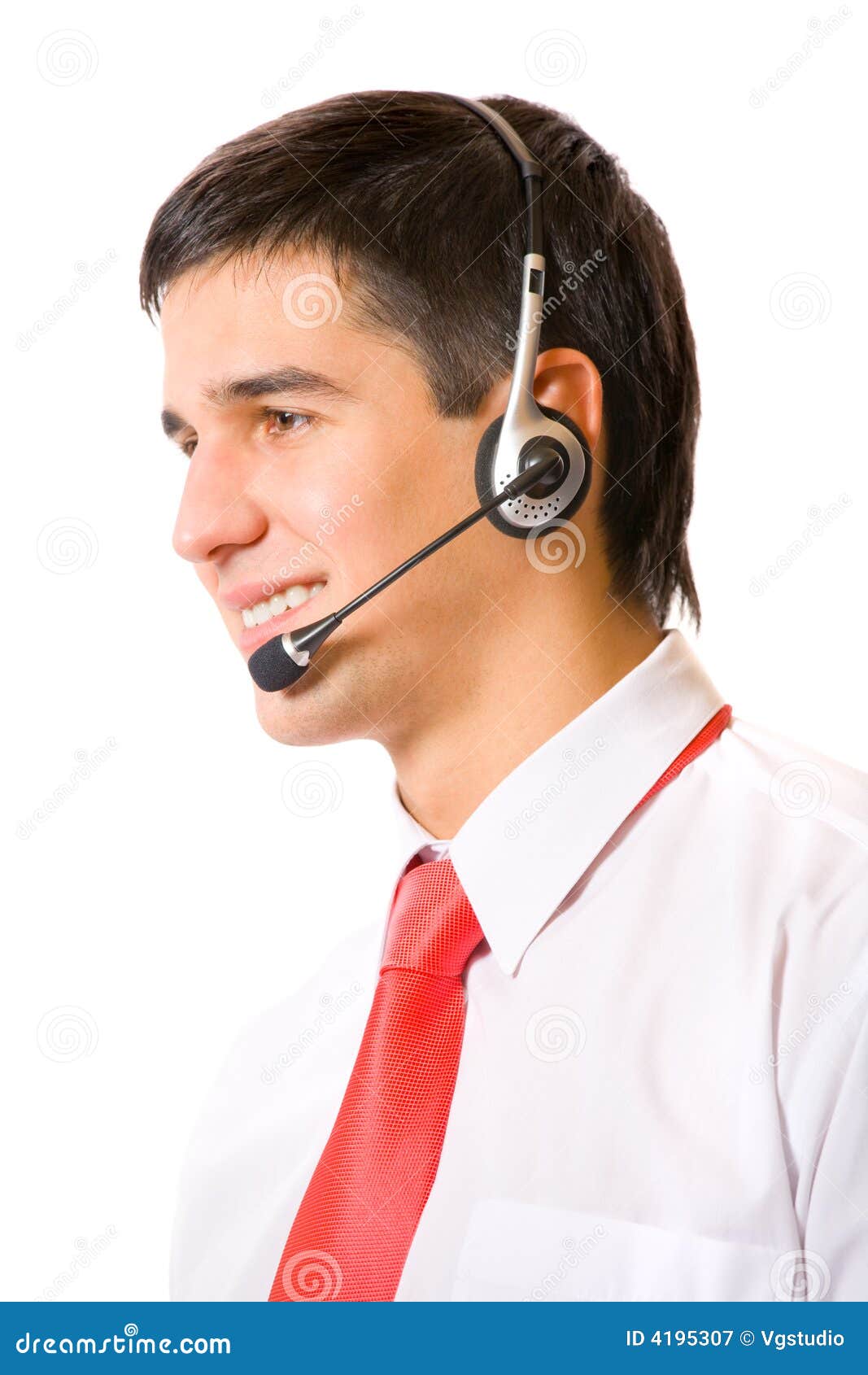 Support operator, isolated stock image. Image of people - 4195307