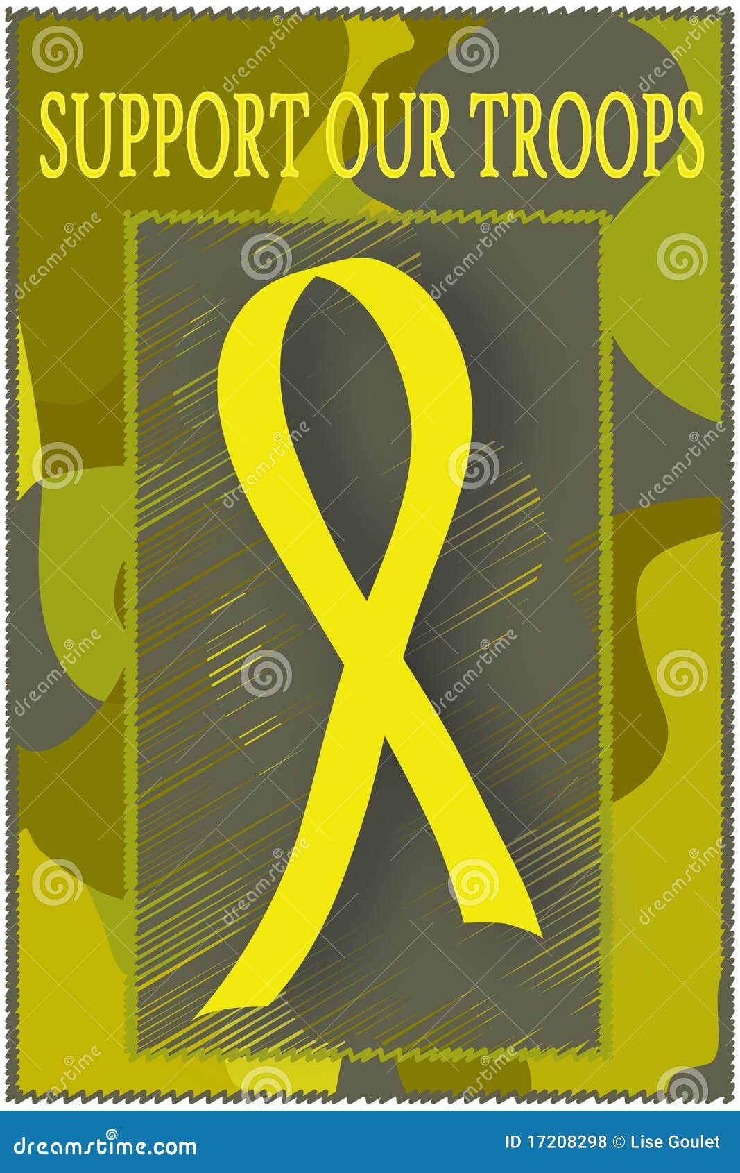Support Our Troops - Yellow Ribbon Stock Vector - Illustration of ...