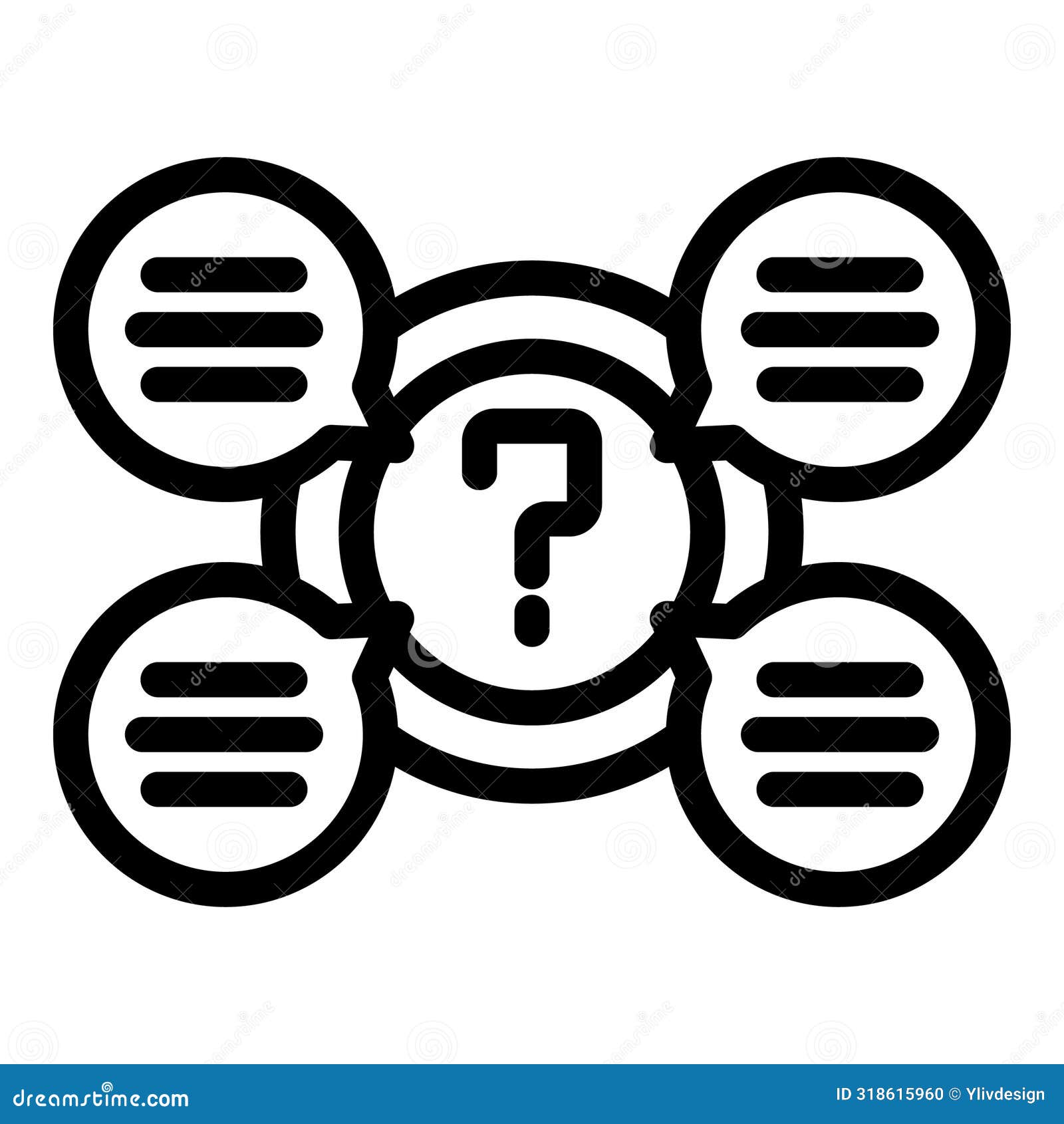 Support Page Icon Outline Vector. Question Mark Stock Illustration ...