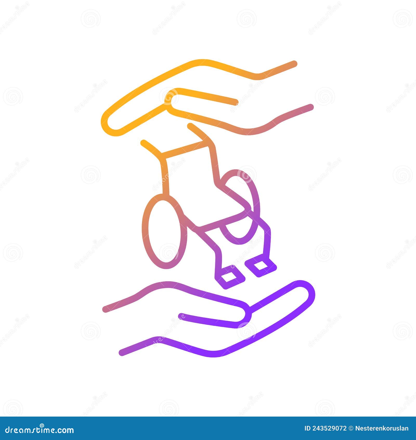 Support People with Disabilities Gradient Linear Vector Icon Stock ...