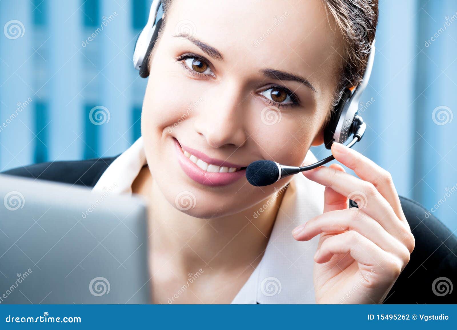 Support phone operator stock photo. Image of headset - 15495262