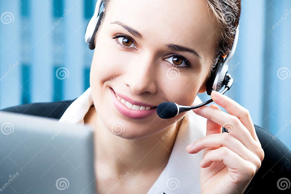 Support phone operator stock photo. Image of headset - 15495262