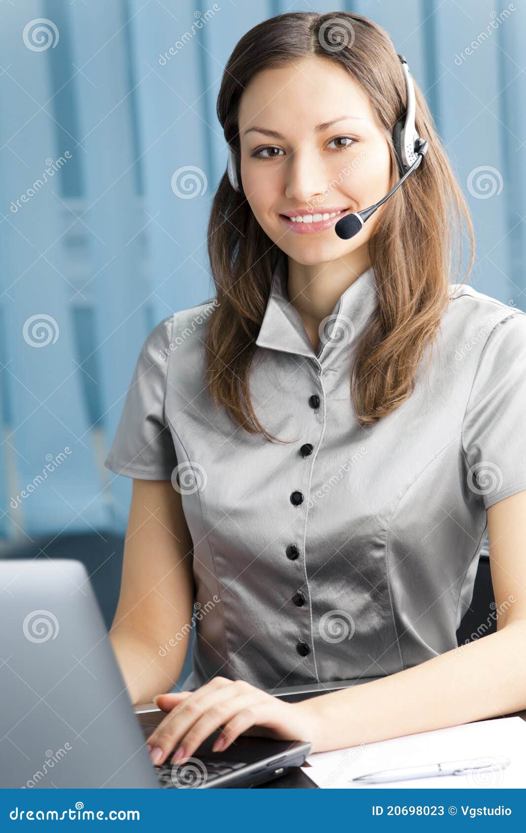 Support phone operator stock image. Image of headphones - 20698023