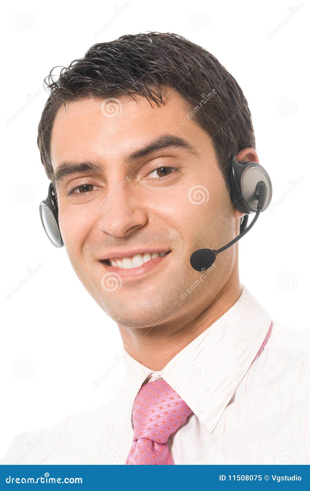Support Phone Operator in Headset Stock Image - Image of client, center ...
